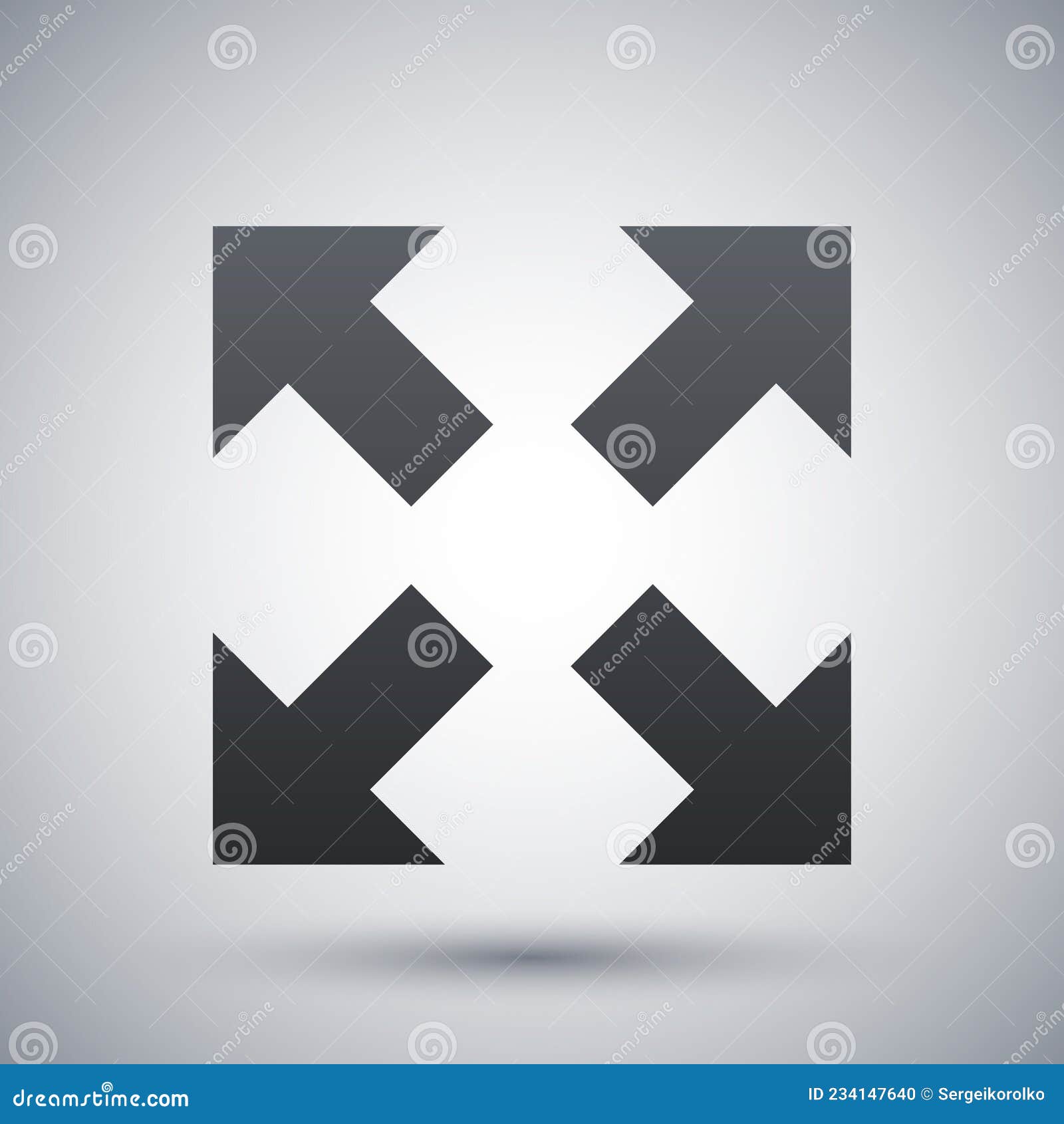 Full Screen Button Vector Icon. Maximize,arrow Symbol. Flat Vector Sign ...