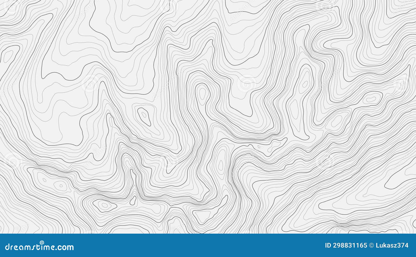 Vector Topographic Map on a Light Background Stock Illustration ...