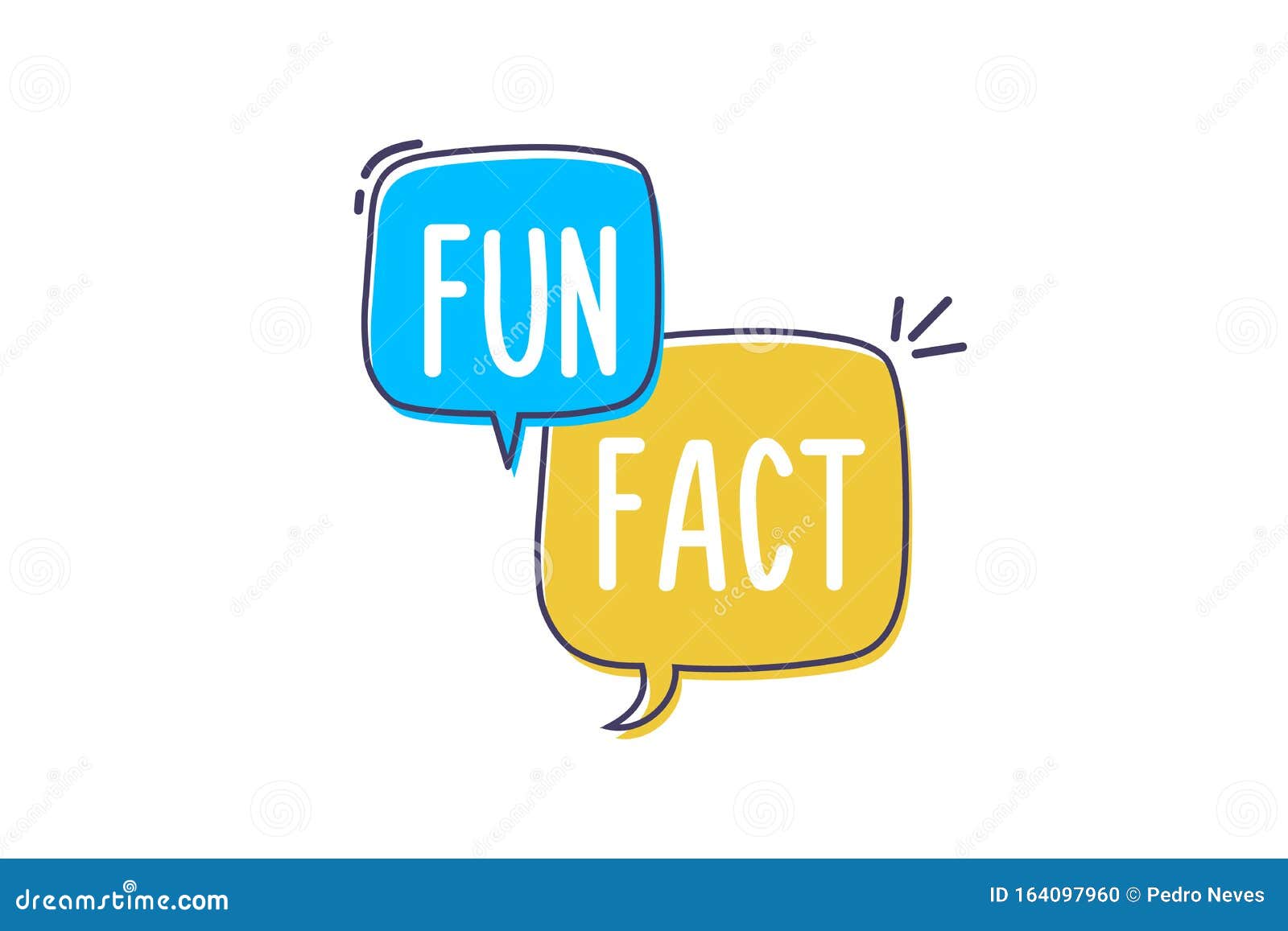 Vector Fun and Cheerful Doodle Speech Bubble with the Words Fun Fact ...