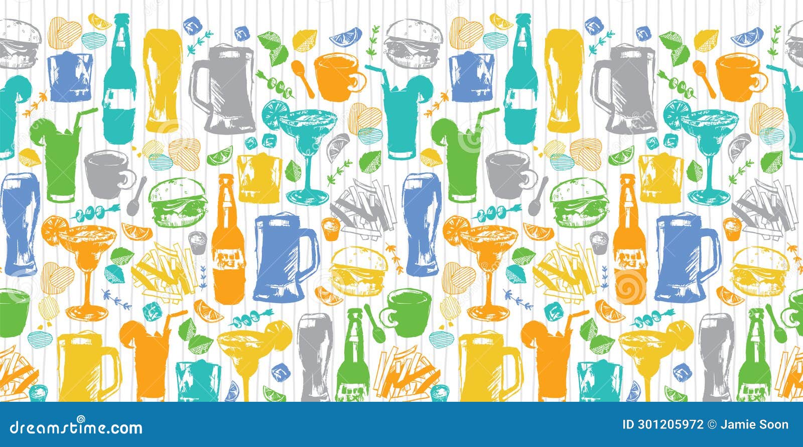 Vector Fun Cocktails Alcoholic Drinks Paint Grunge Silhouette ...