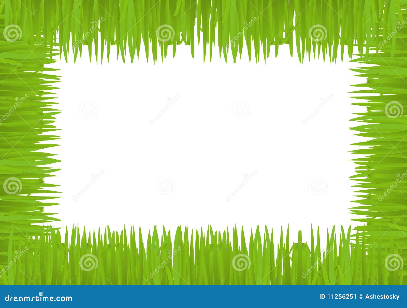 Vector fun grass frame stock vector. Illustration of frame - 11256251