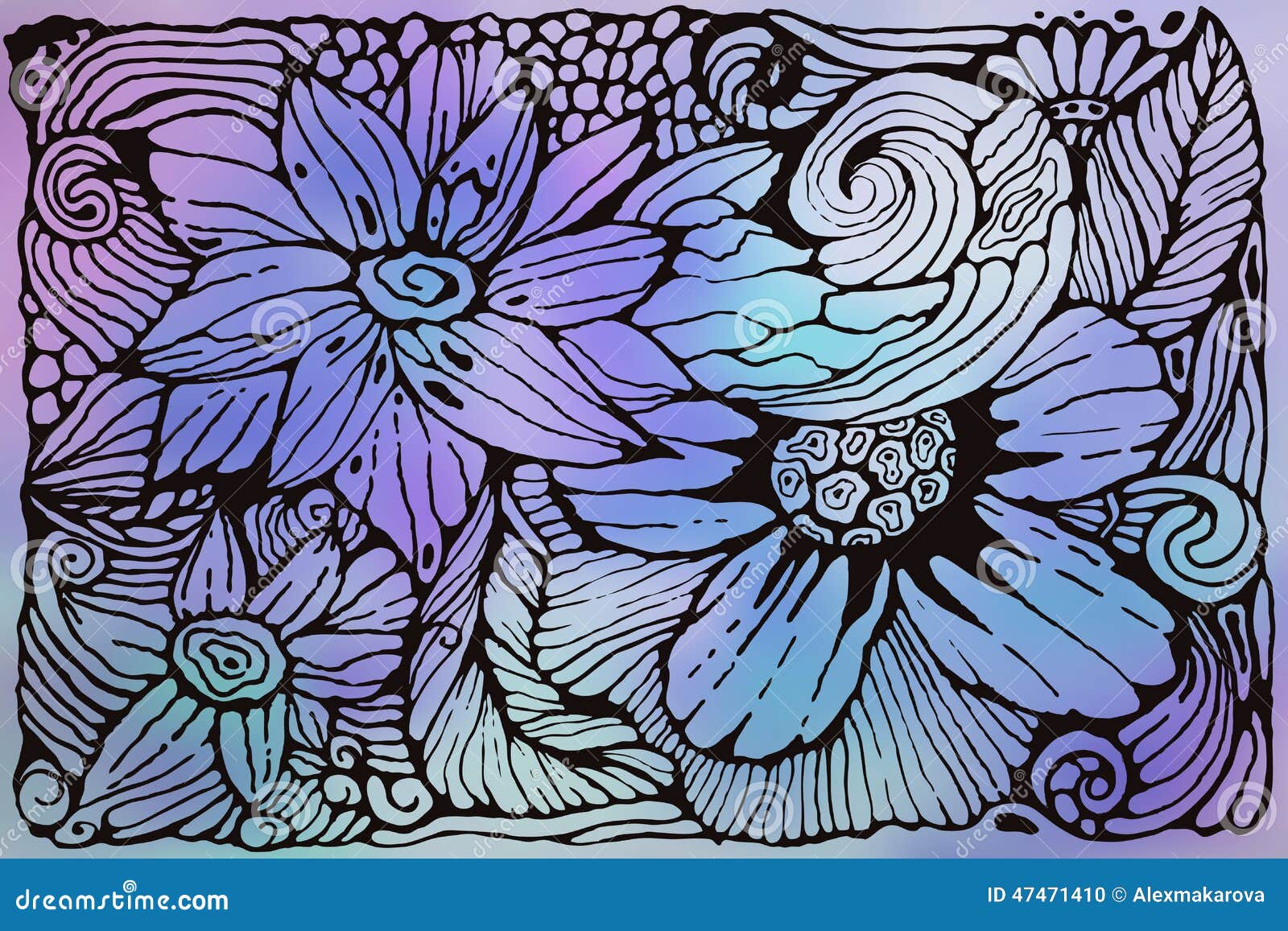 Vector Funky Pattern with Flowers Stock Illustration - Illustration of ...