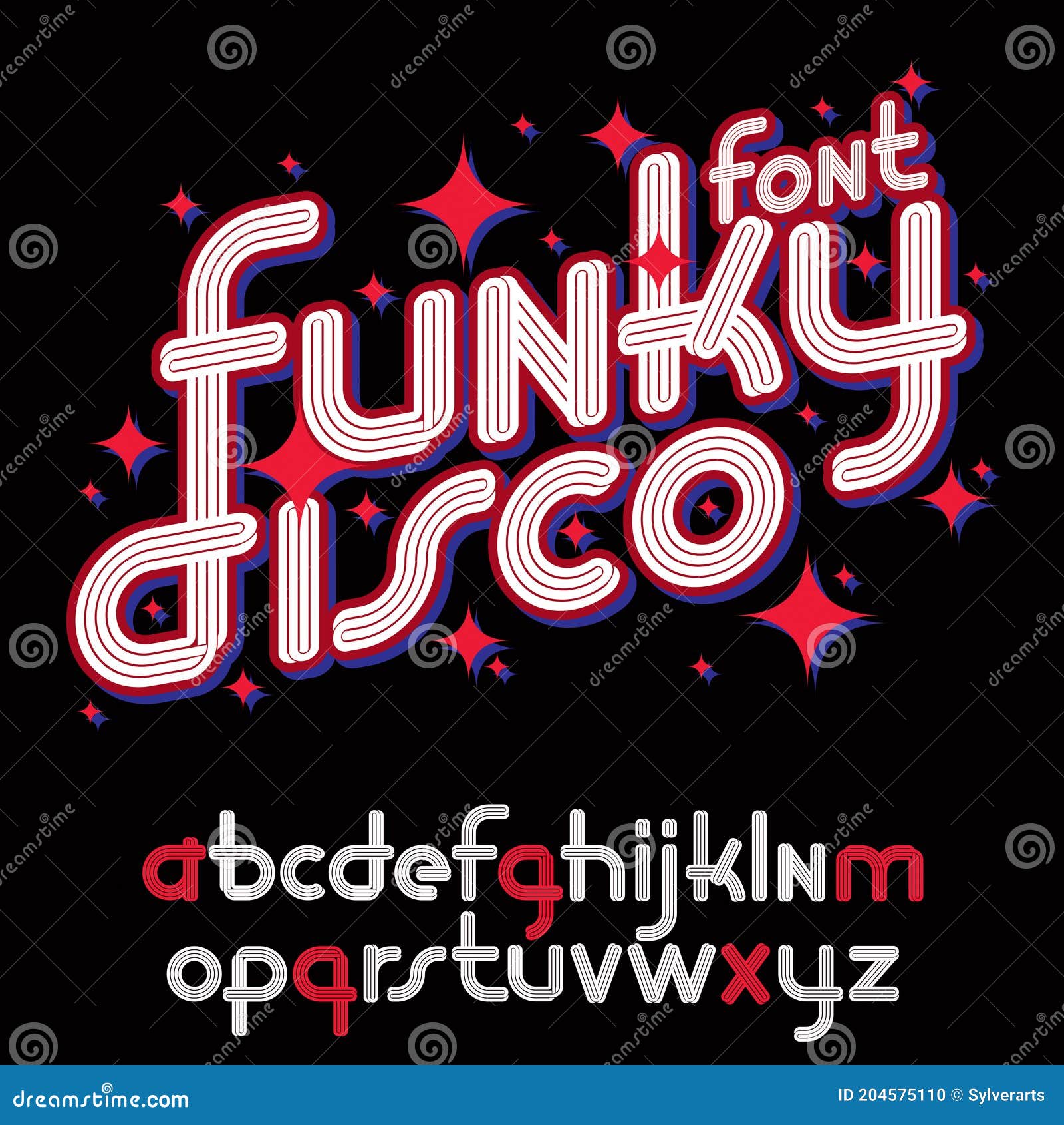 Vector Funky Rounded Lower Case Alphabet Letters Collection with ...