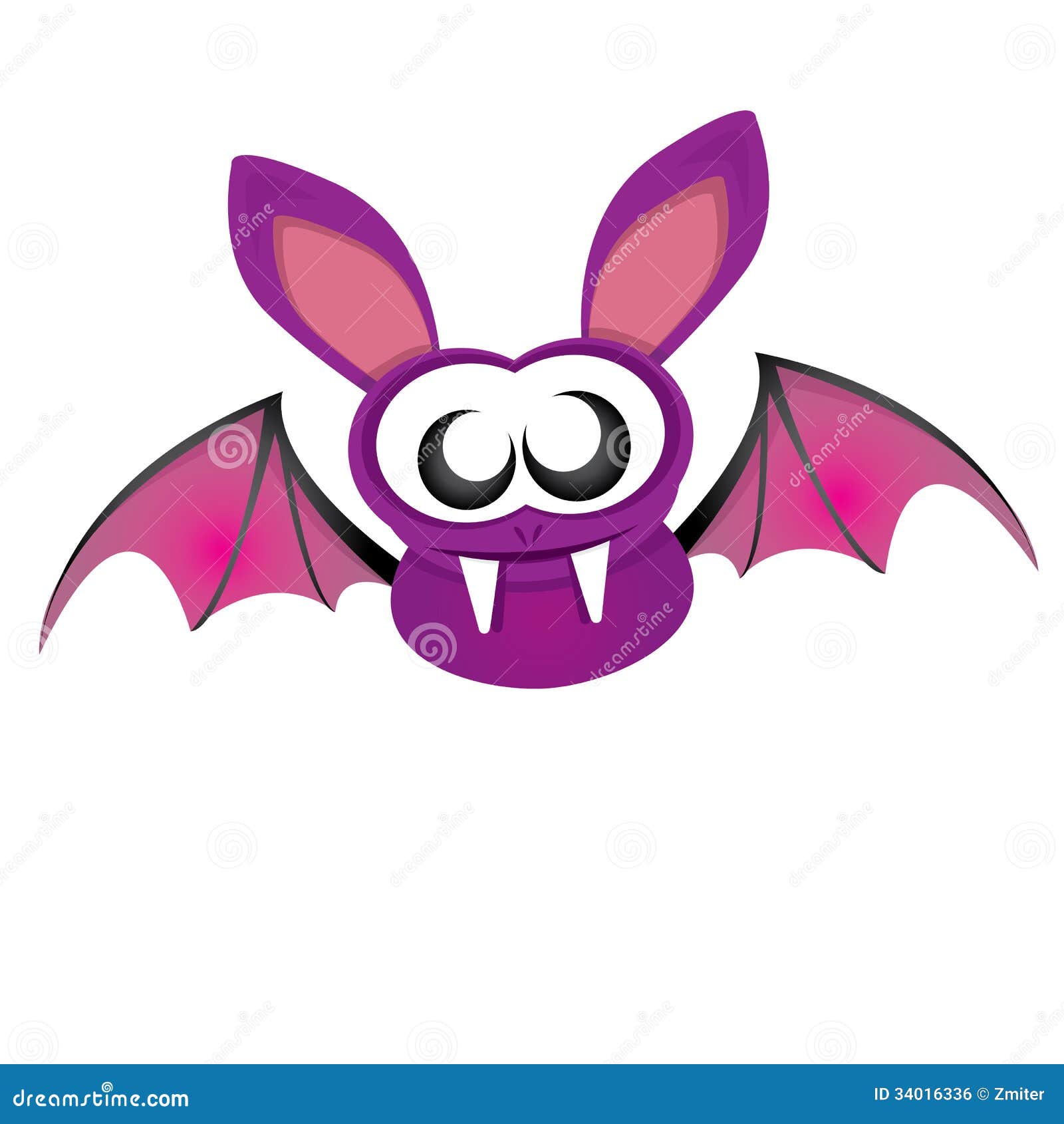Vector Funny Devil Bat with Wings. Stock Vector - Illustration of angel ...