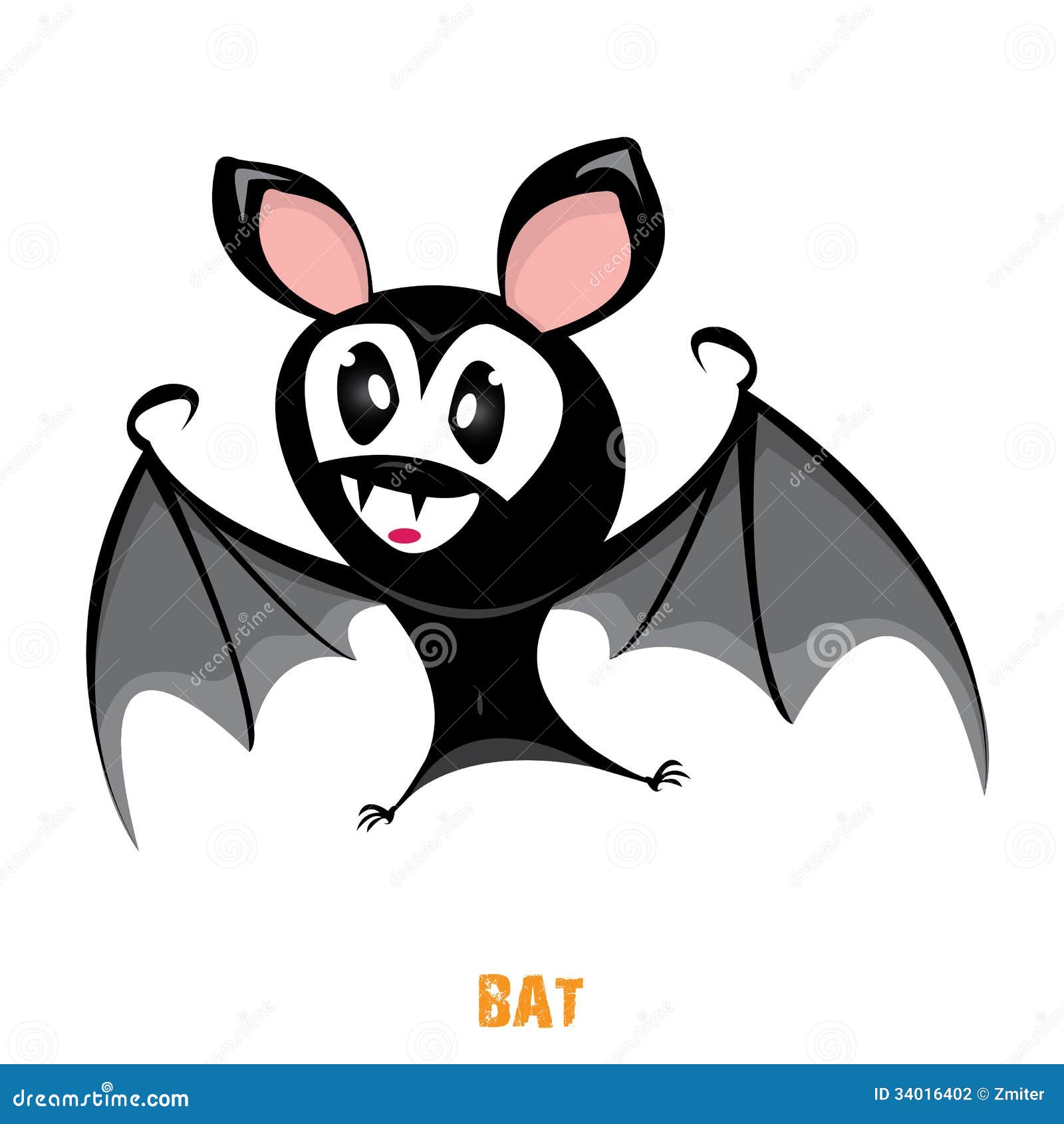 Vector Funny Devil Bat with Wings. Stock Vector - Illustration of blood ...