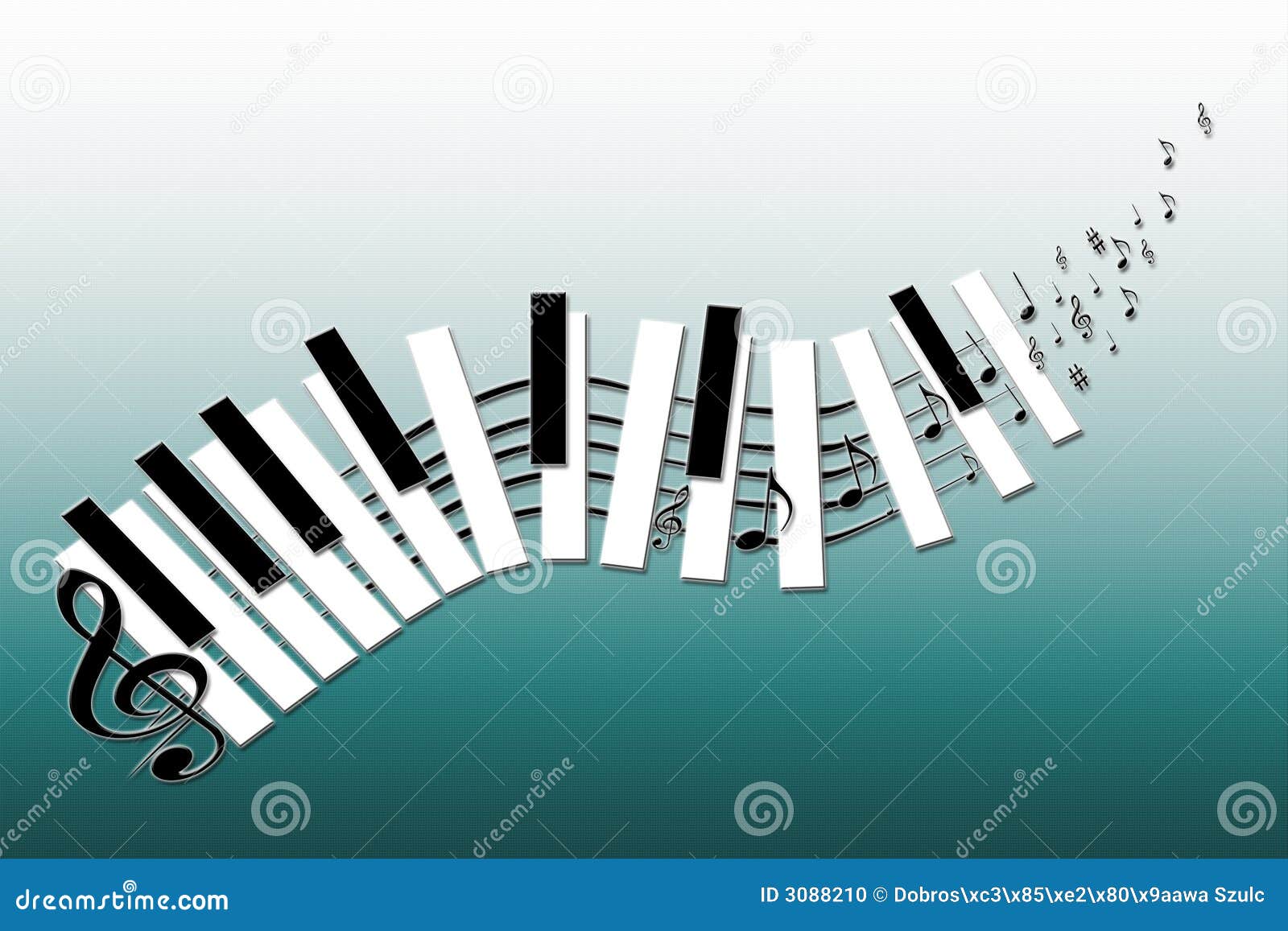 Vector funny music keybord stock illustration. Illustration of tone ...