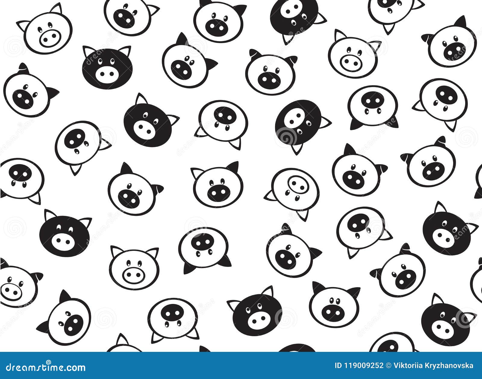 Set Of Funny 9 Pigs Icons Cartoon Vector | CartoonDealer.com #87016491