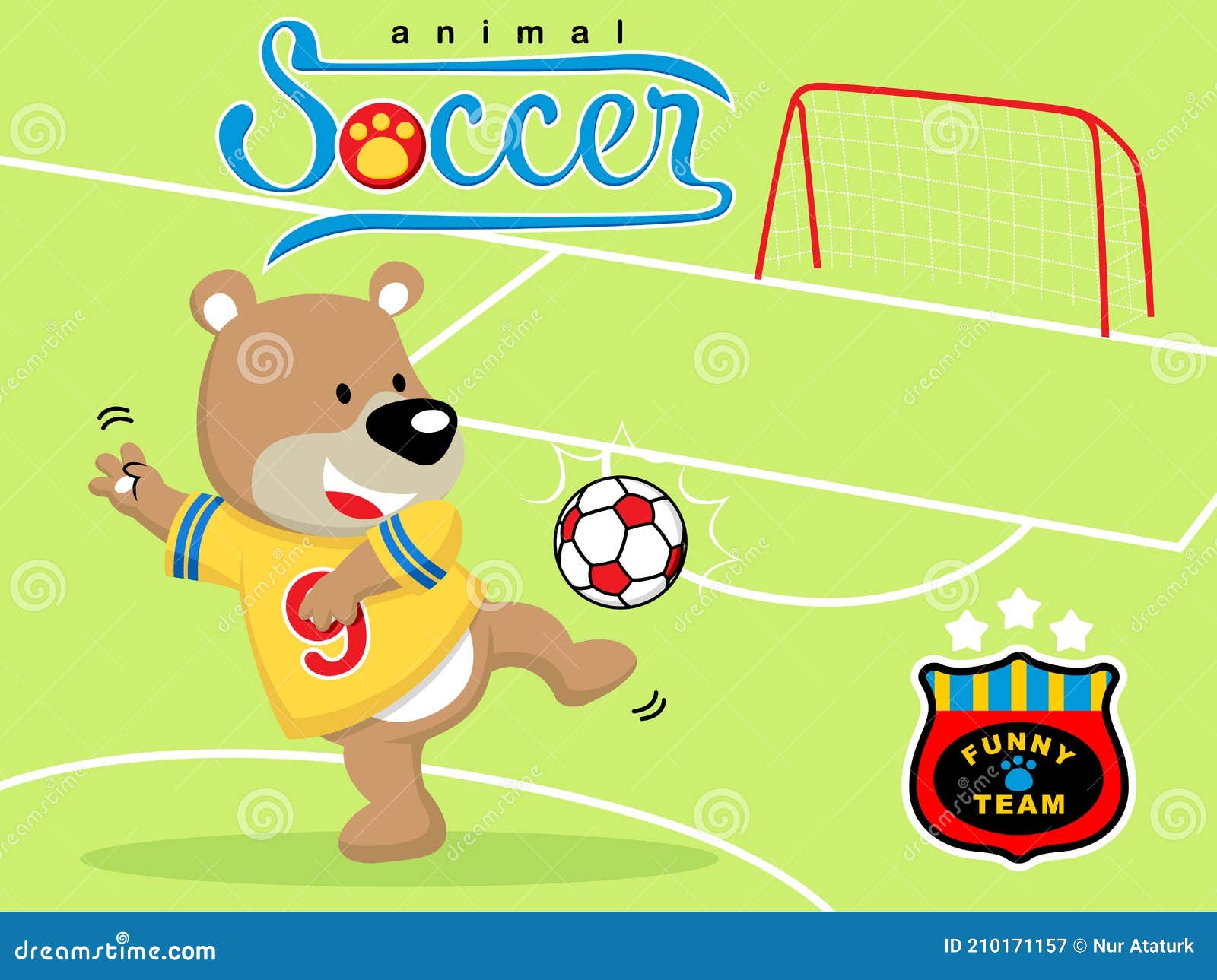 Vector of Funny Soccer Player Cartoon Stock Vector - Illustration of ...