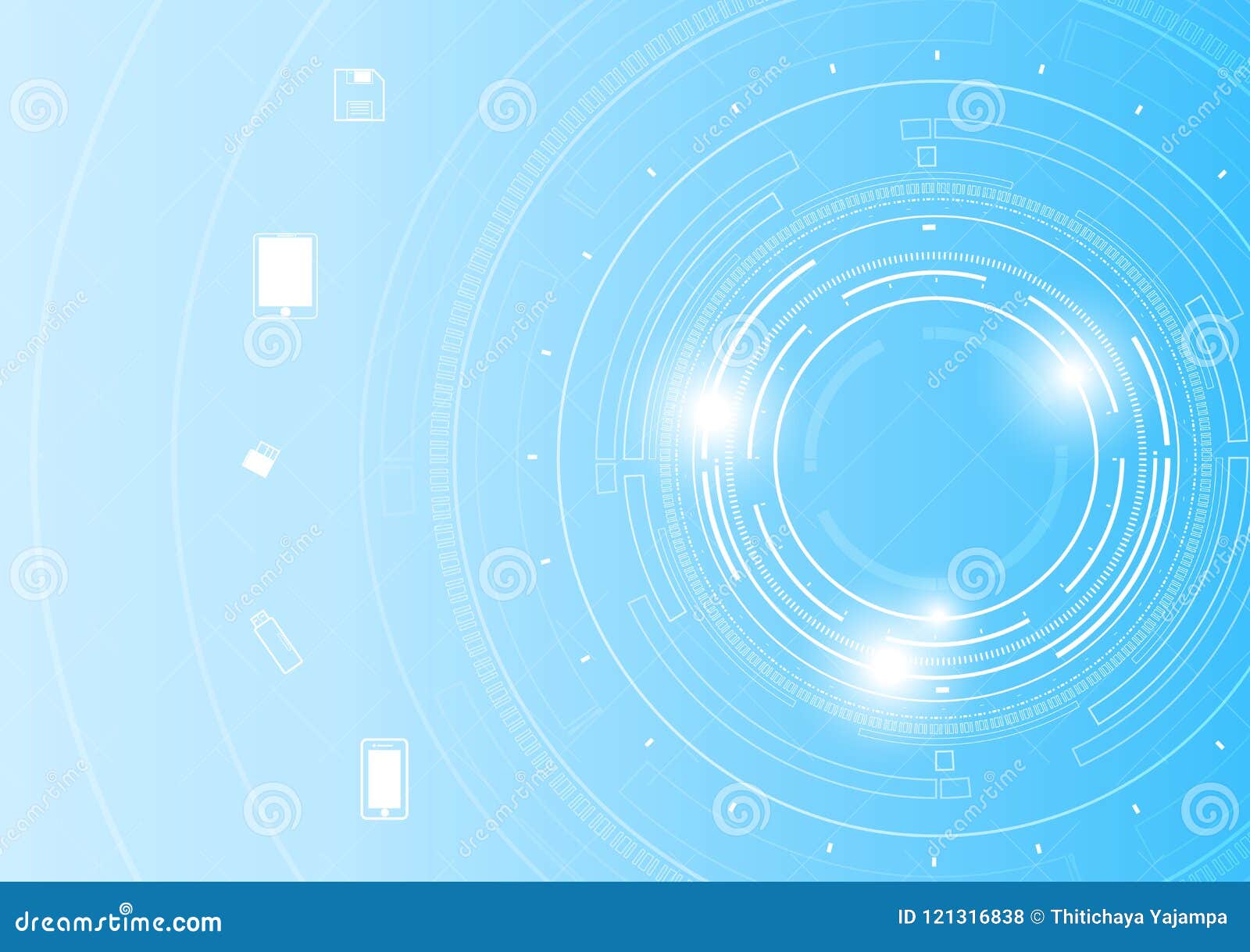 Vector Future Circle Tech and Technology Telecommunication Concept ...