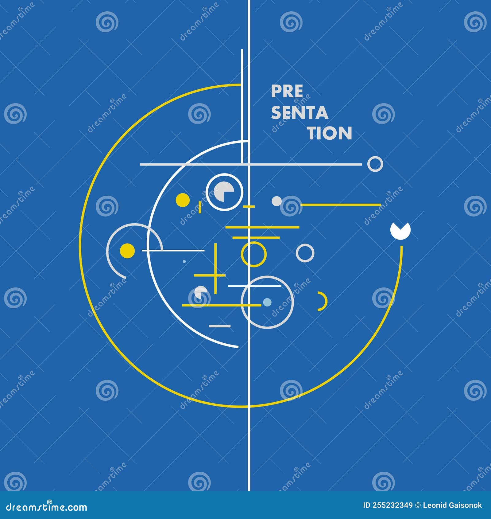 Vector Future Geometry Connect Illustration. Circular Elements with ...
