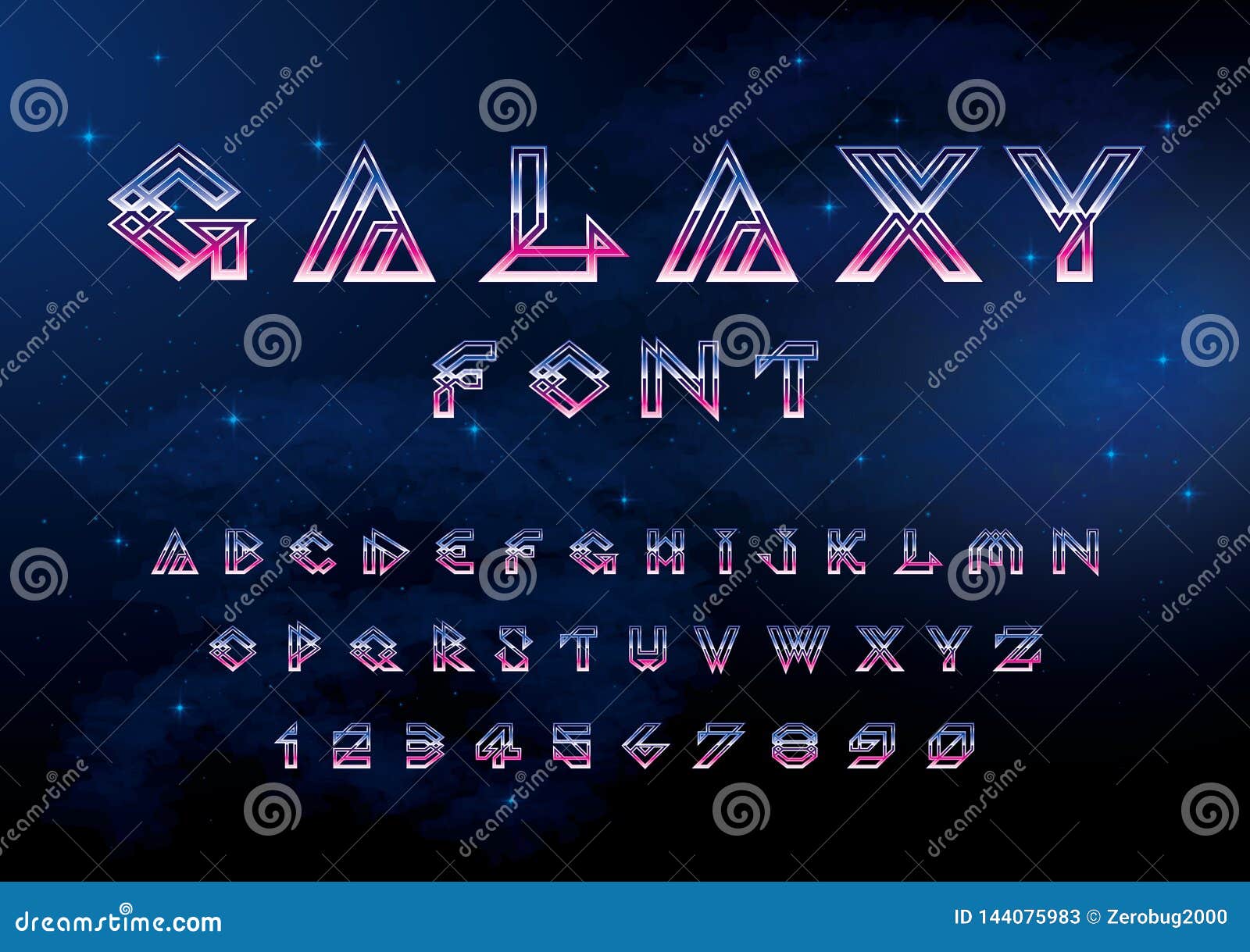 Futuristic font stock vector. Illustration of font, metallic - 144075983