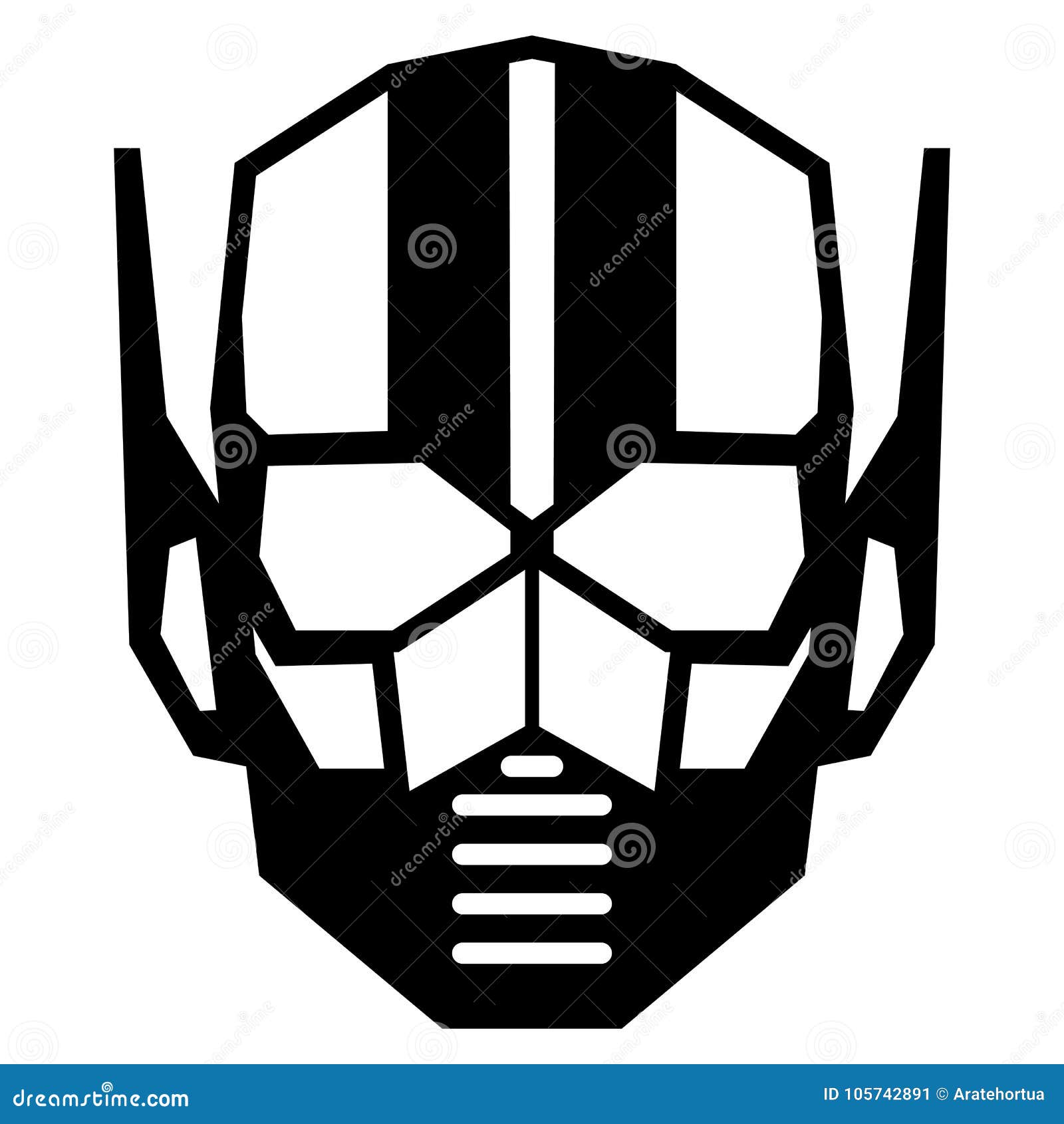 Futuristic Cartoon Helmet Isolated on White Background Stock ...