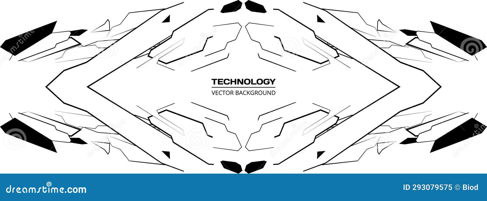 Vector Futuristic HUD in Cyberpunk Banner Concept. White and Blue ...