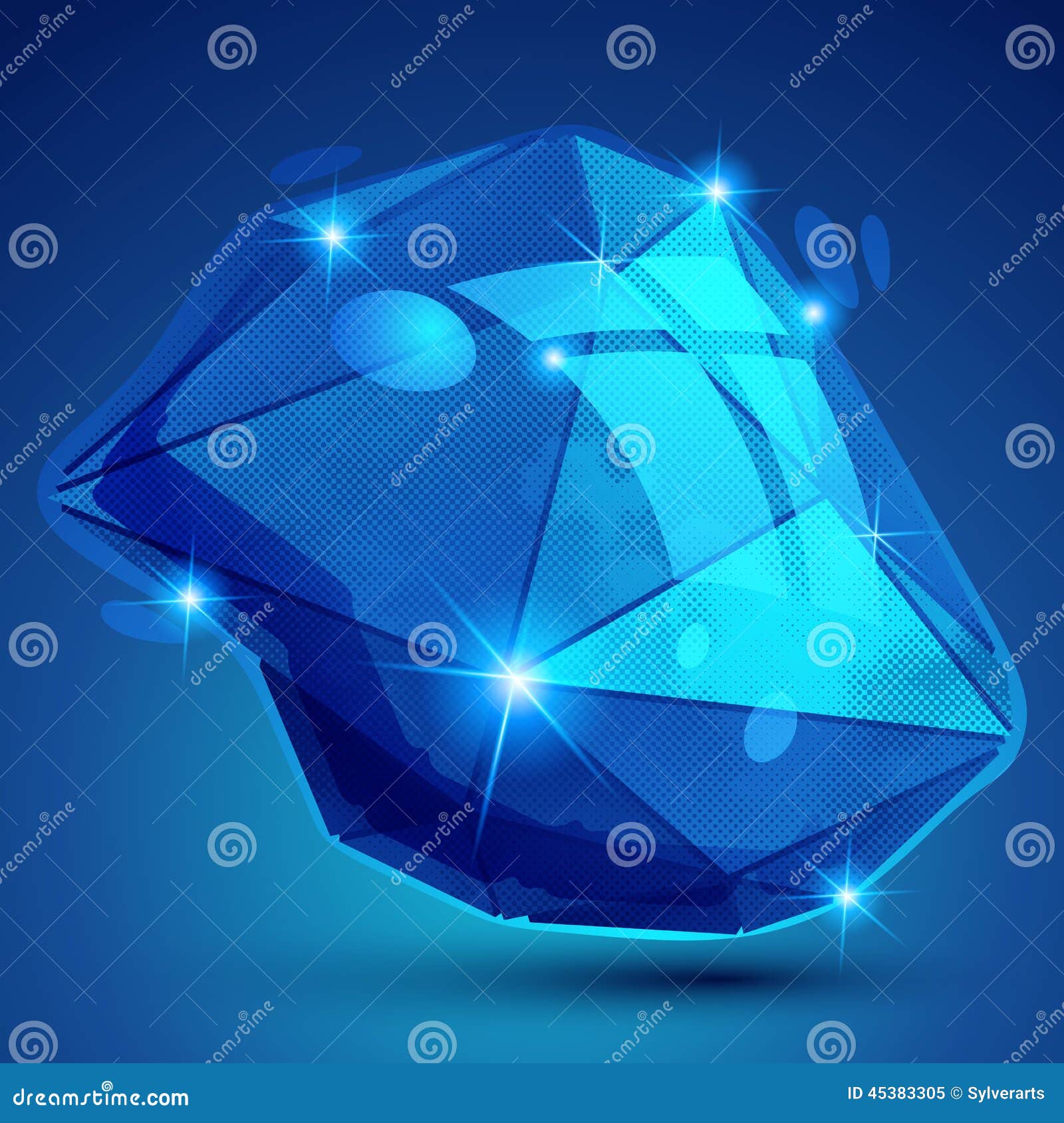 Vector Futuristic Object with Sparkling Effect Stock Vector ...