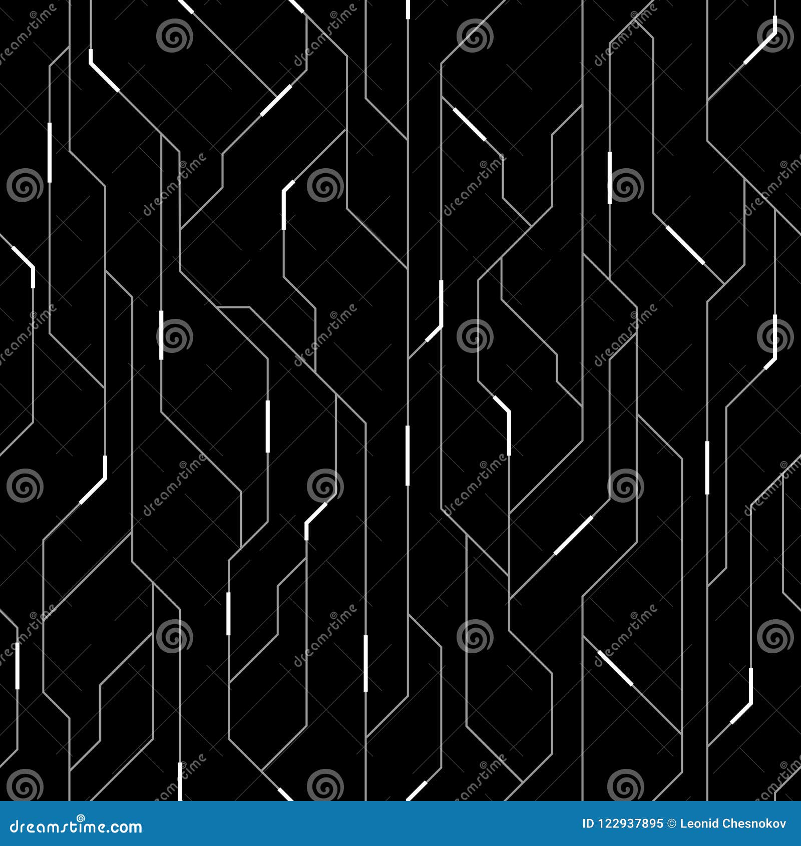 Vector Futuristic Texture Seamless Pattern Stock Vector - Illustration ...