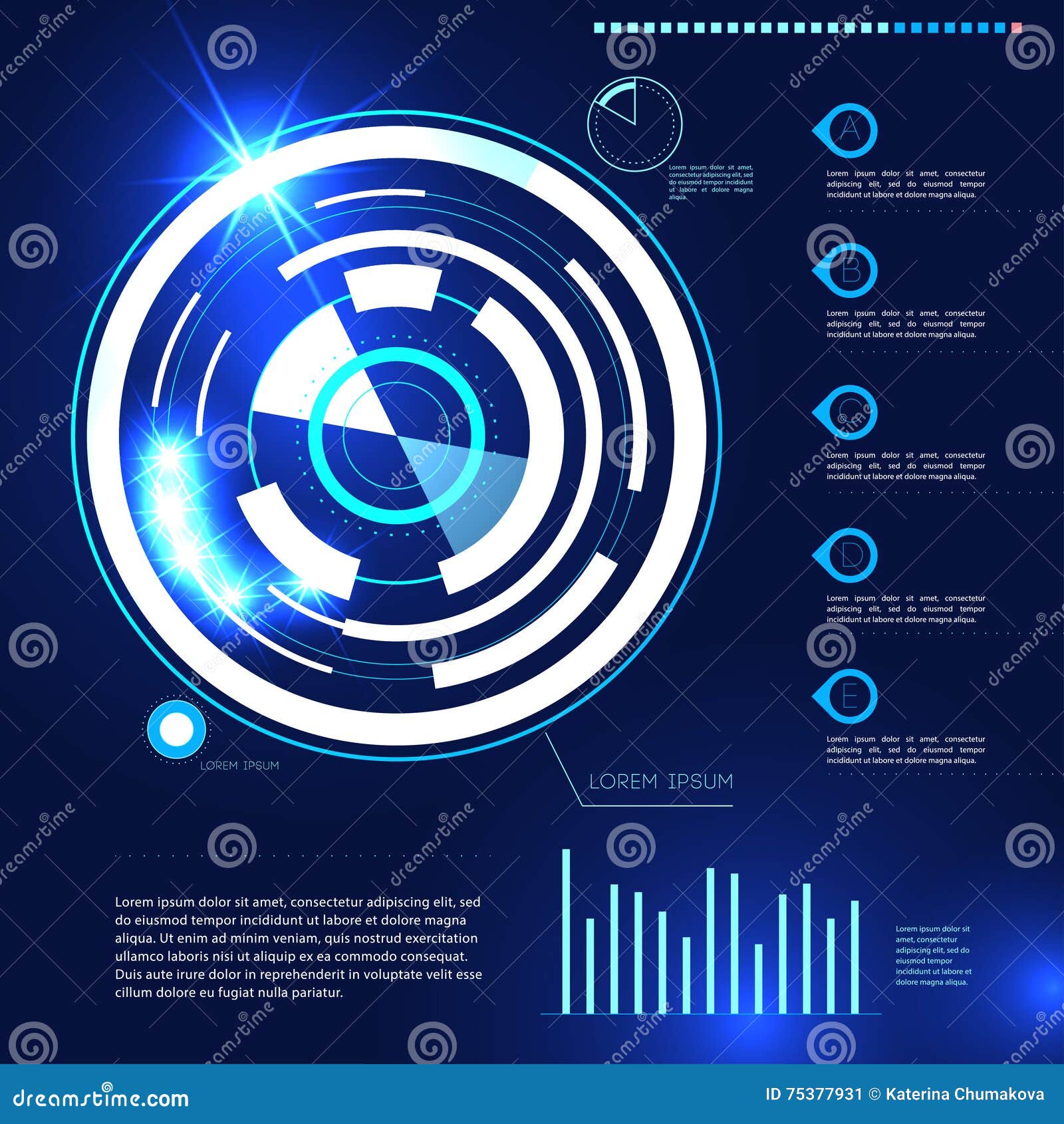Vector Futuristic User Interface Design Elements. Stock Vector ...
