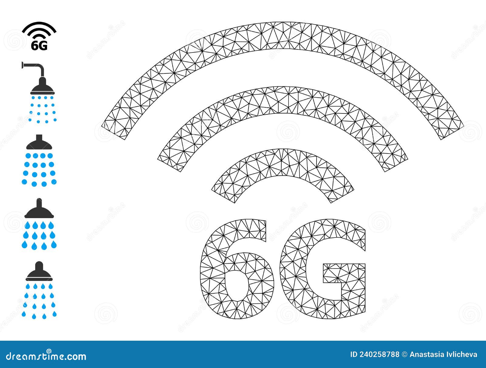 Mesh Network 6G Radio Source Icon Stock Vector - Illustration of ...