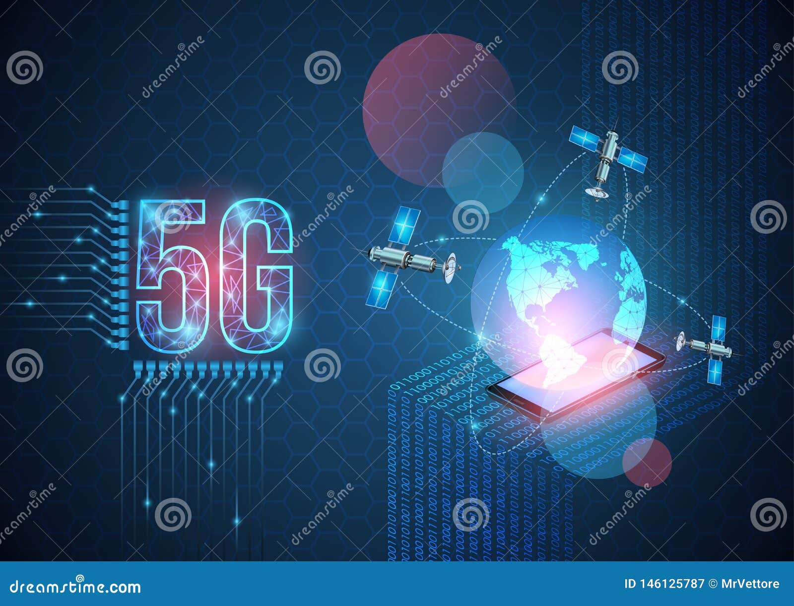 Vector 5G Technology Background. New Generation Mobile Network and the ...