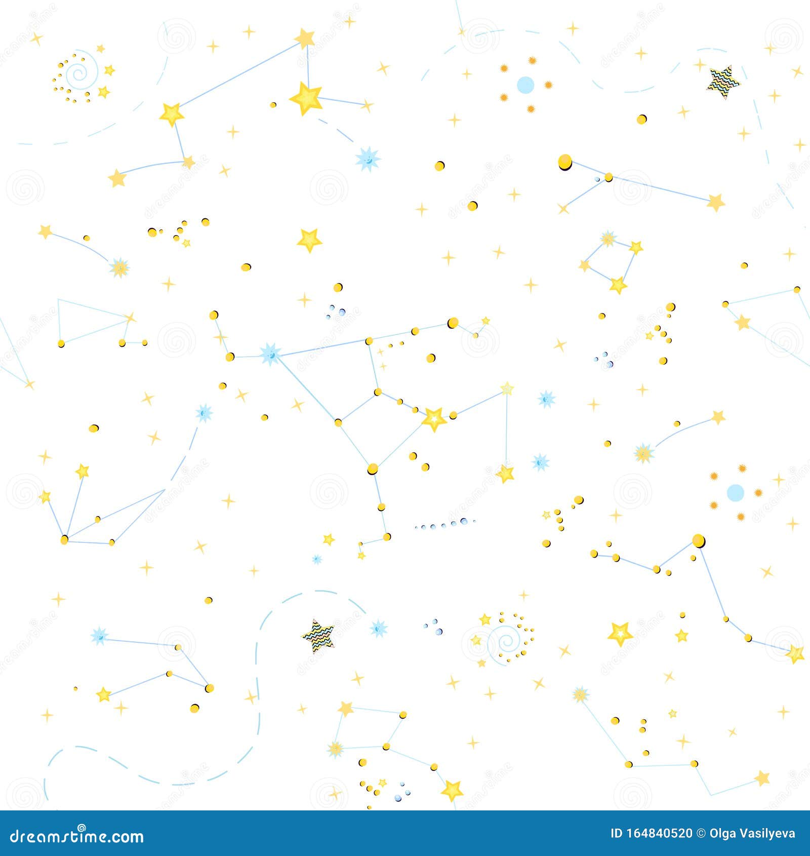 Vector Galactic Endless Texture on the Transparent Background Stock ...