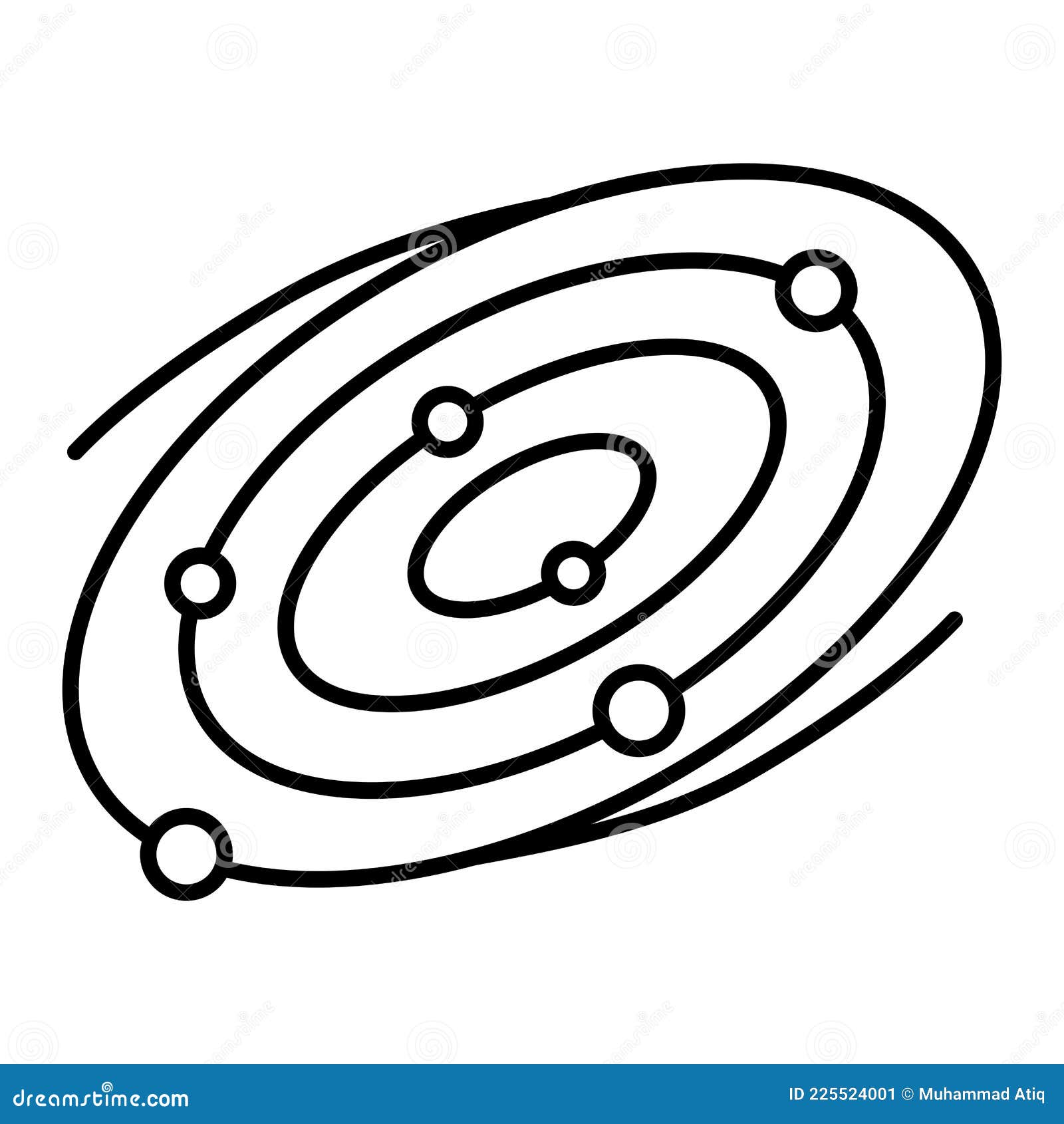 Vector Galaxy Outline Icon Design Stock Vector - Illustration of ...