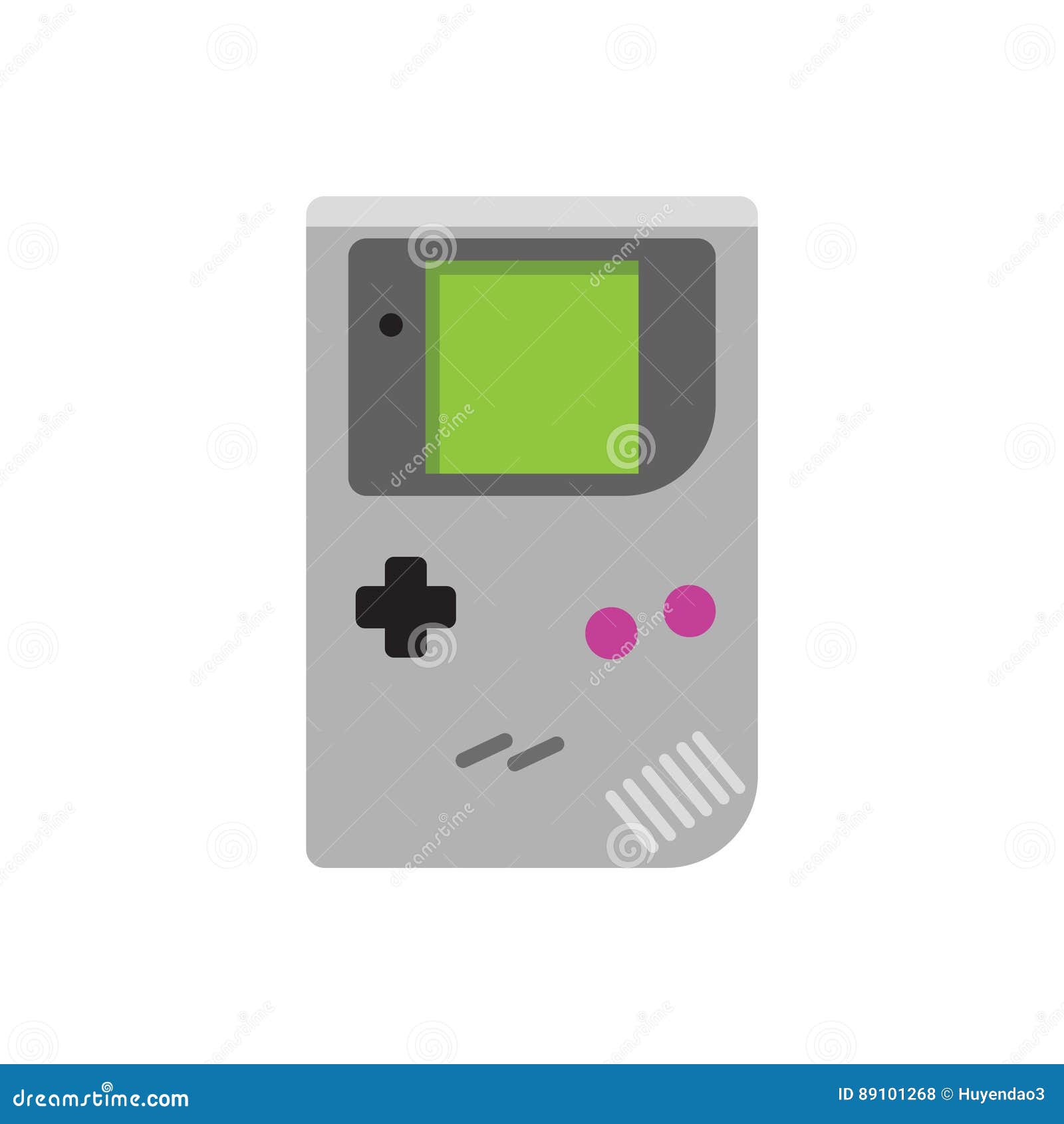 Vector Gameboy Icon. Isolated on White Stock Vector - Illustration of ...