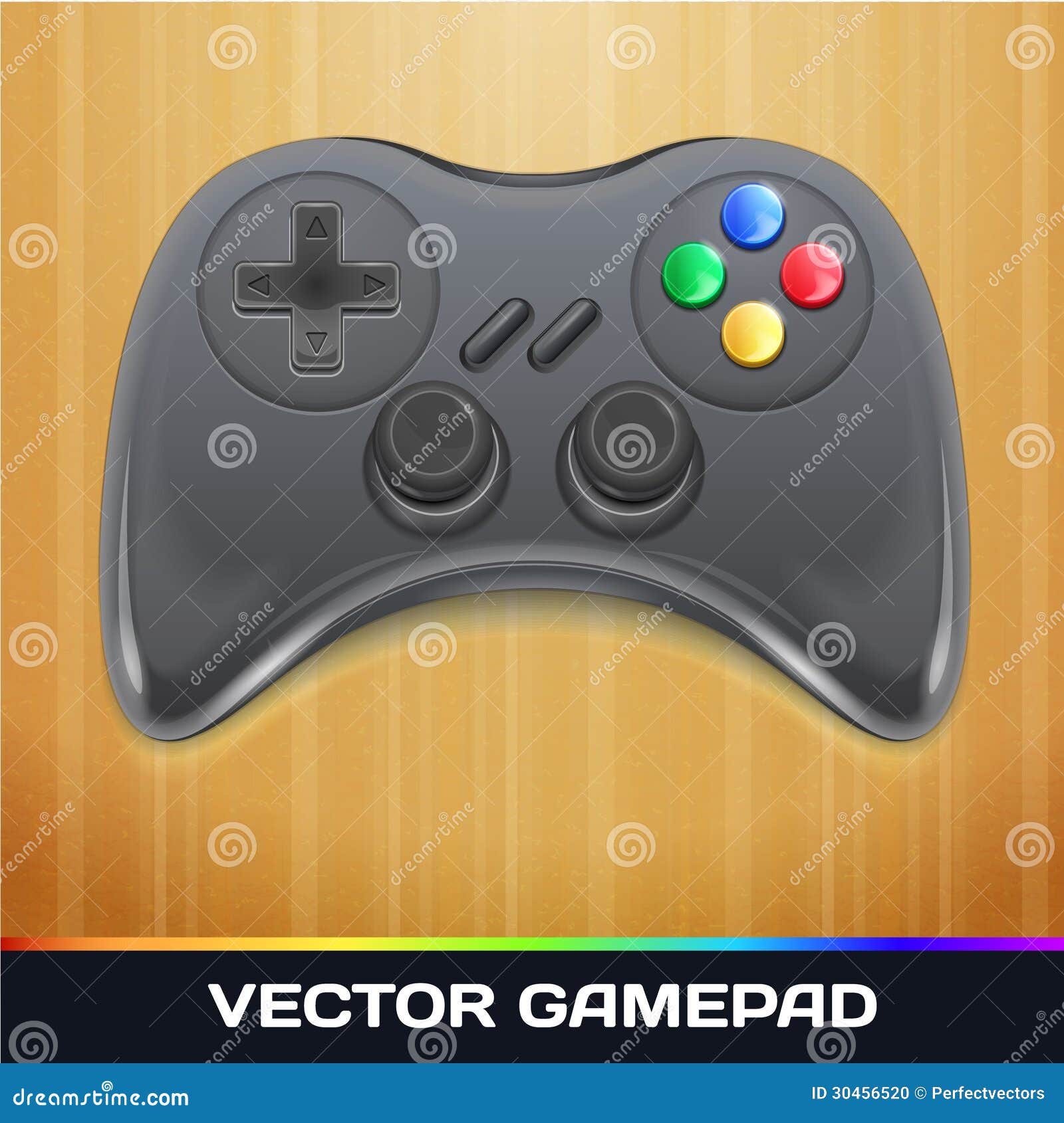 Vector Gamepad stock vector. Illustration of nerd, childhood - 30456520
