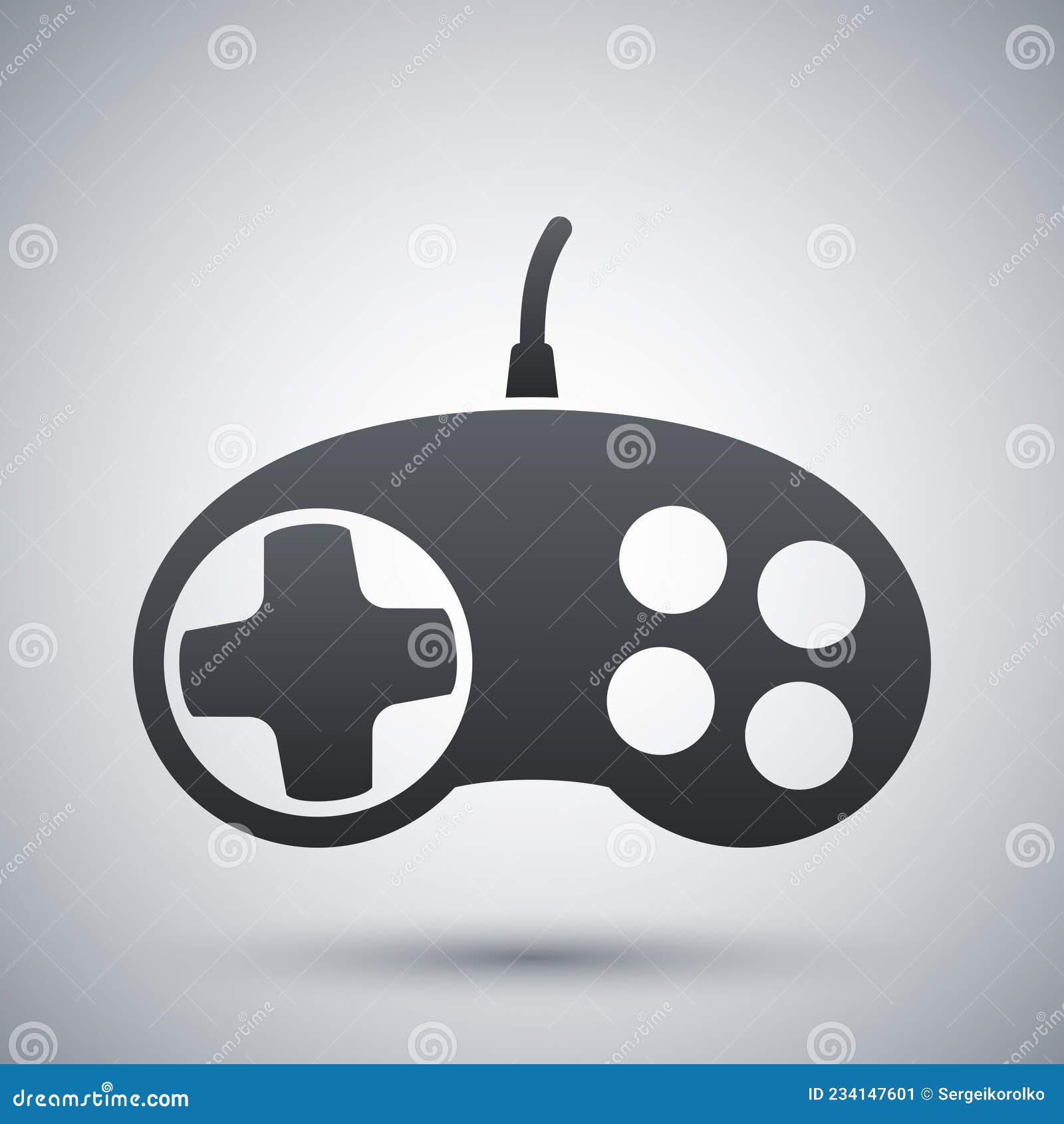 Vector gamepad icon stock vector. Illustration of play - 234147601