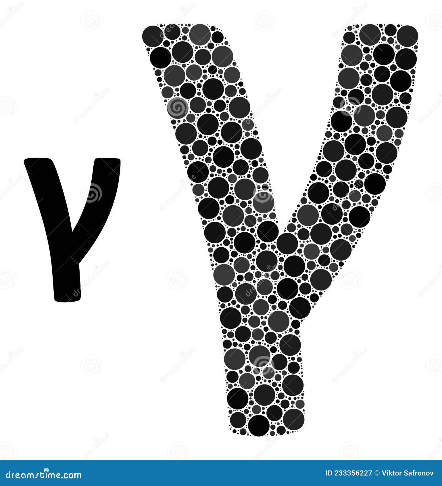 Vector Gamma Greek Lowercase Symbol Composition of Dots Stock Vector ...