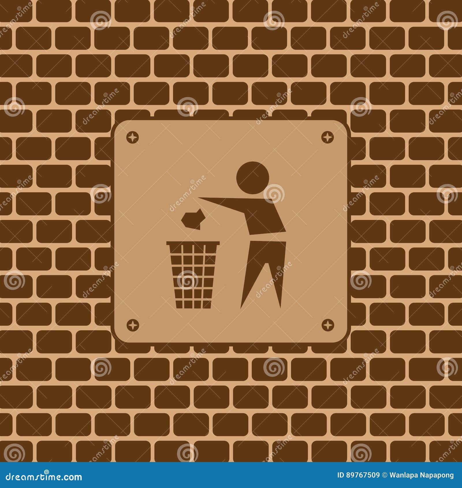 Vector garbage sign stock vector. Illustration of paper - 89767509