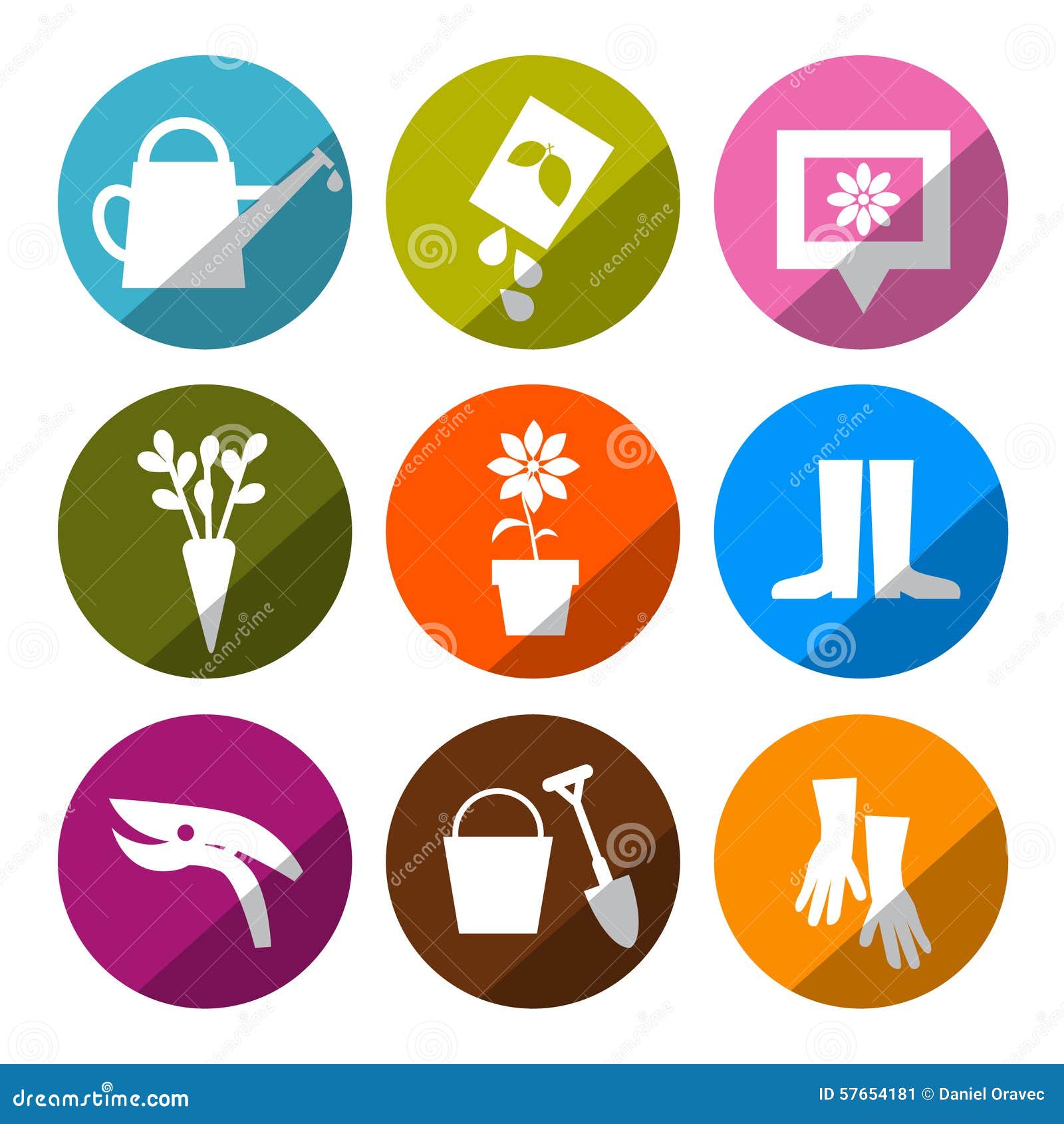 Vector Gardening Doodle Icons Card Templates Set Illustration ...