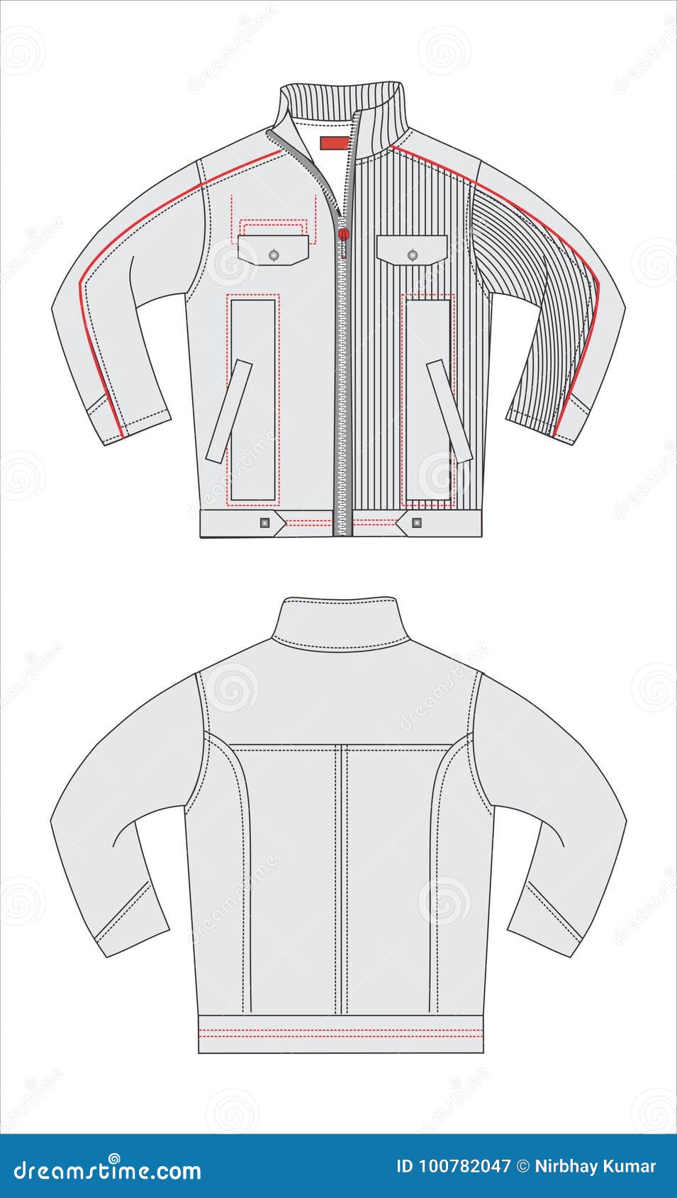 Outerwear Vector Templates Stock Vector Illustration Of Fabric 100782047