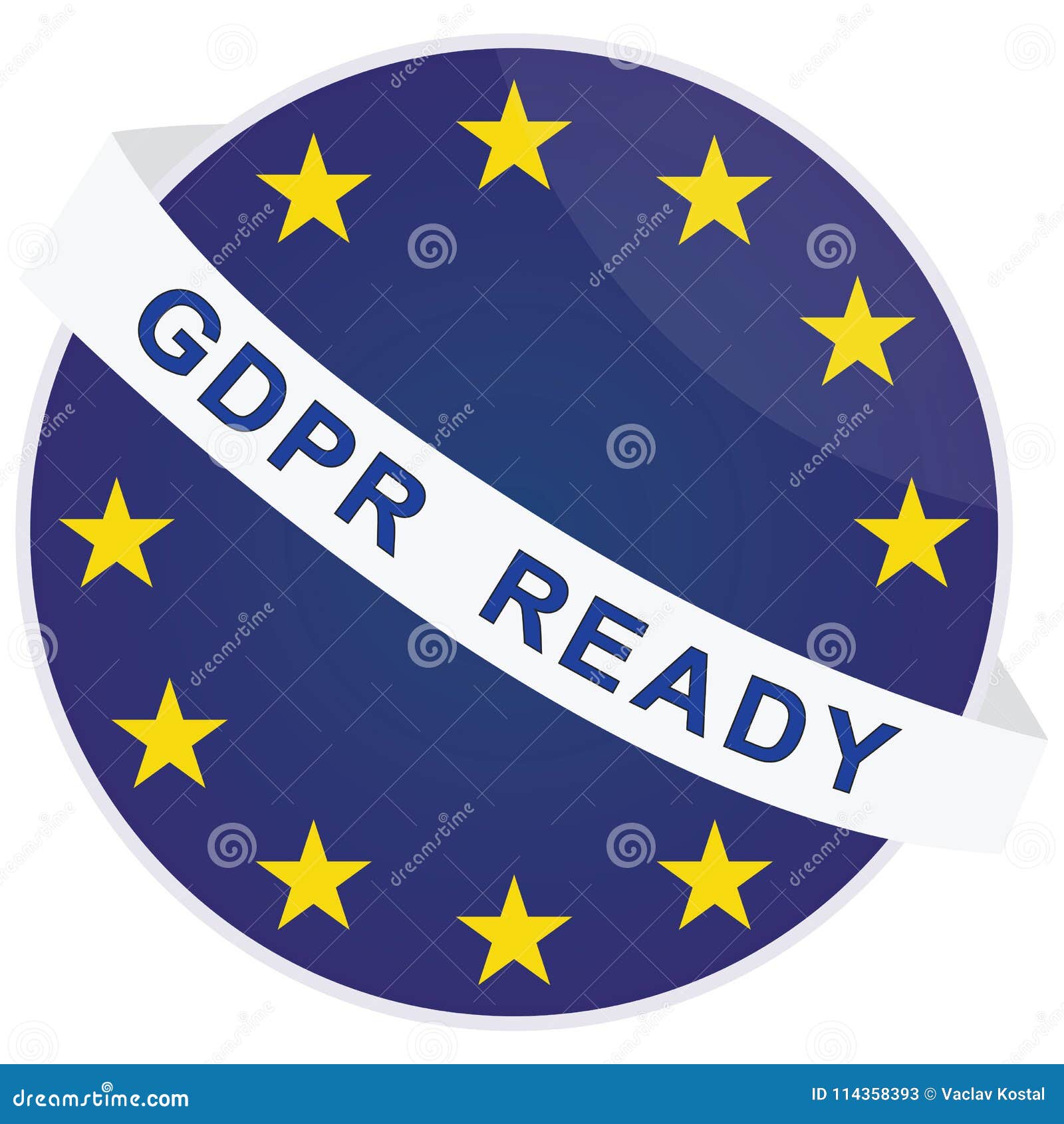 Vector GDPR Ready Badge Template Stock Vector - Illustration of ...
