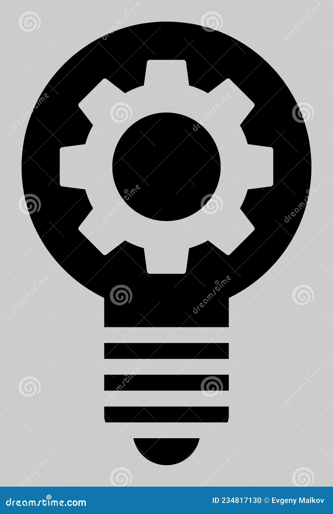 Vector Gear Bulb Icon Illustration Stock Vector - Illustration of ...