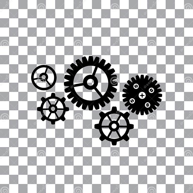Gear cog wheel symbol stock vector. Illustration of connection - 103146754
