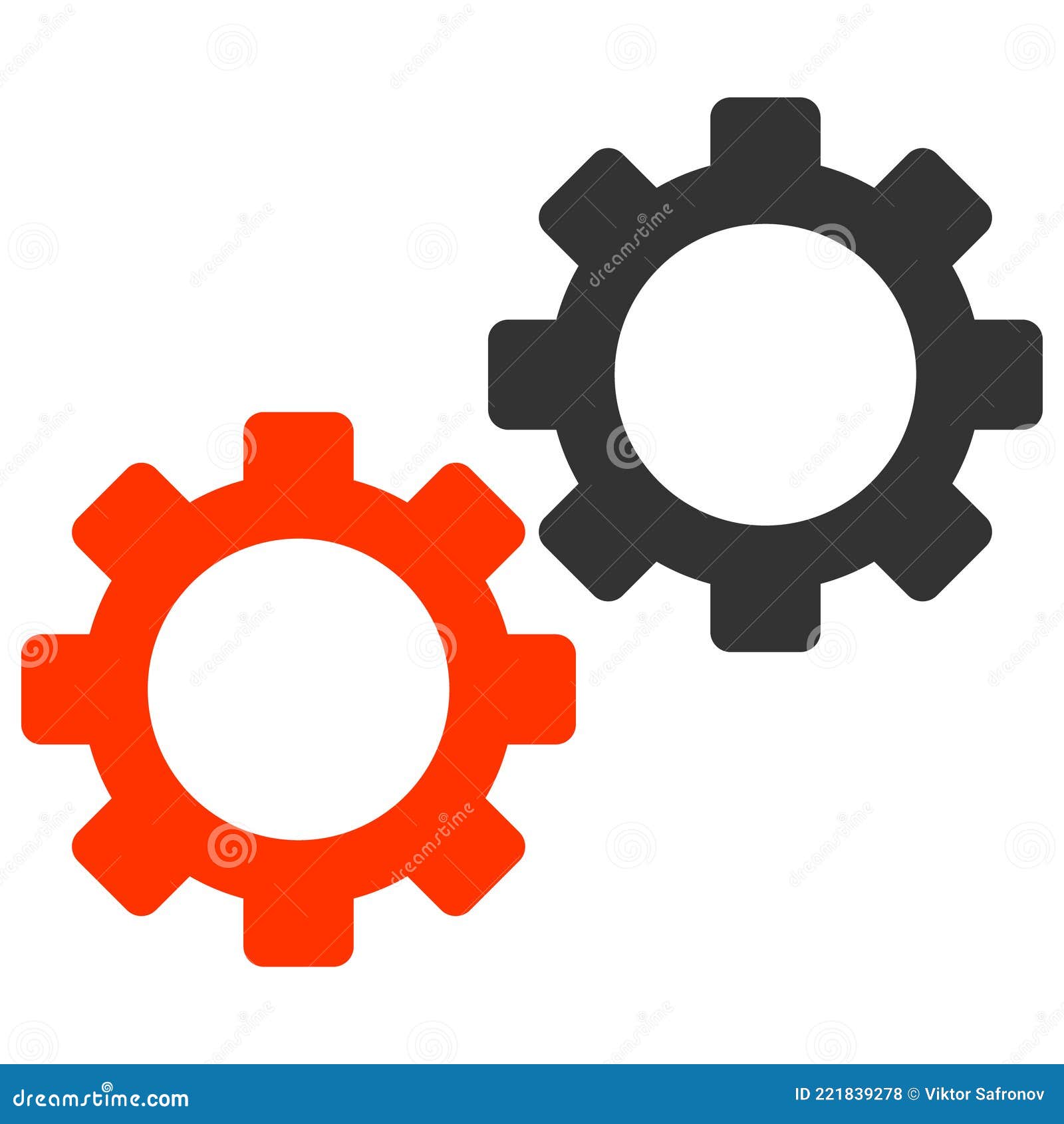 Vector Gear Mechanics Flat Icon Image Stock Vector - Illustration of ...
