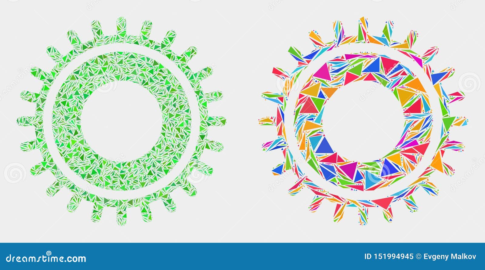 Vector Gear Mosaic Icon of Triangles Stock Vector - Illustration of ...