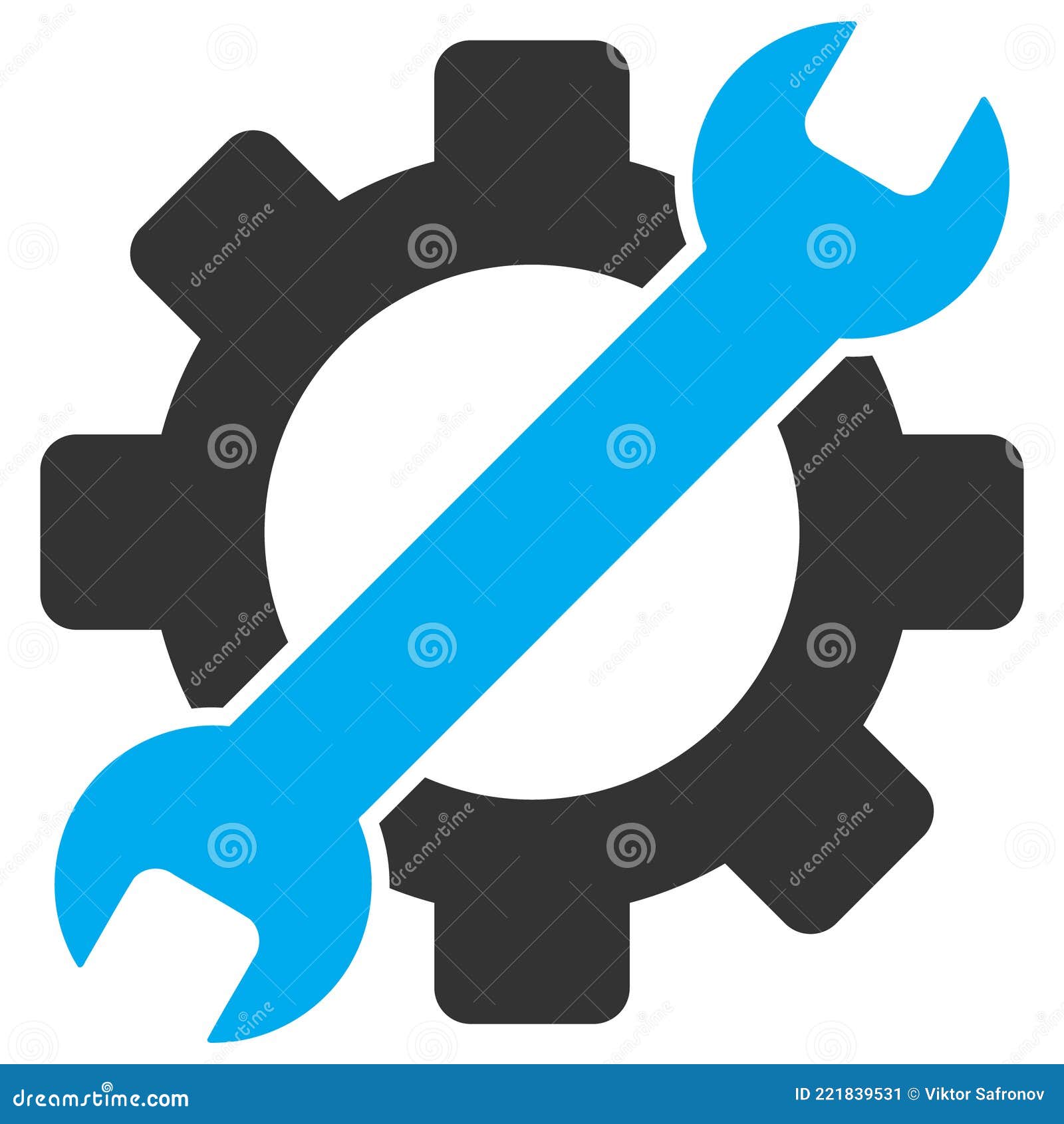Vector Gear Tools Flat Icon Illustration Stock Vector - Illustration of ...