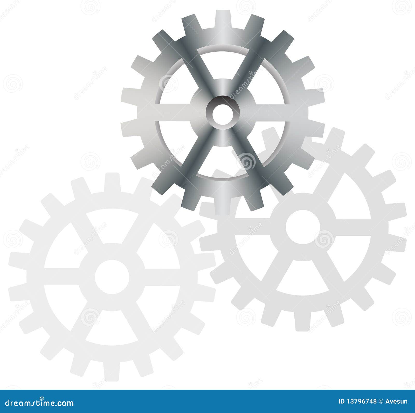 Vector gears stock vector. Illustration of mechanic, steel - 13796748