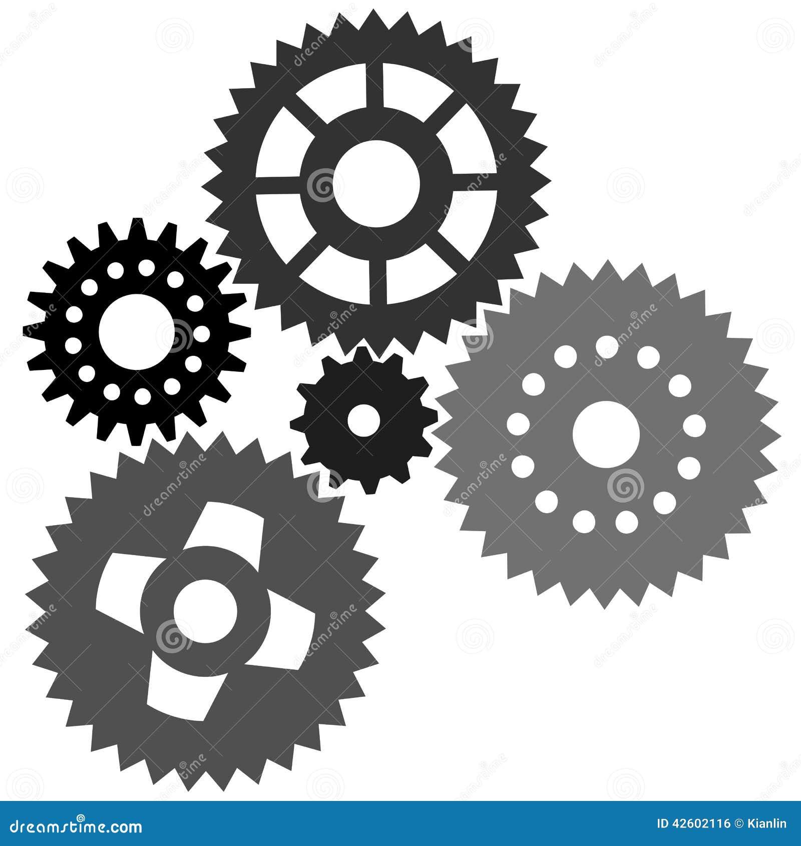 Vector gears stock vector. Illustration of metal, heavy - 42602116