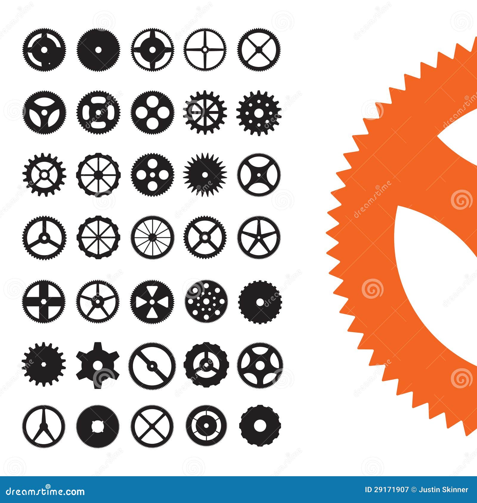 Vector Gears Set stock vector. Illustration of collection - 29171907