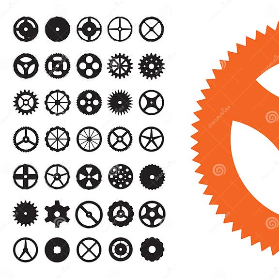 Vector Gears Set stock vector. Illustration of collection - 29171907