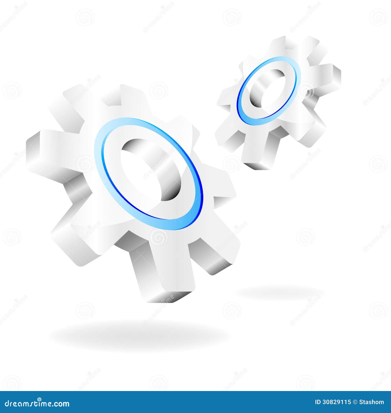 Vector Gears on a White Background Stock Vector - Illustration of ...