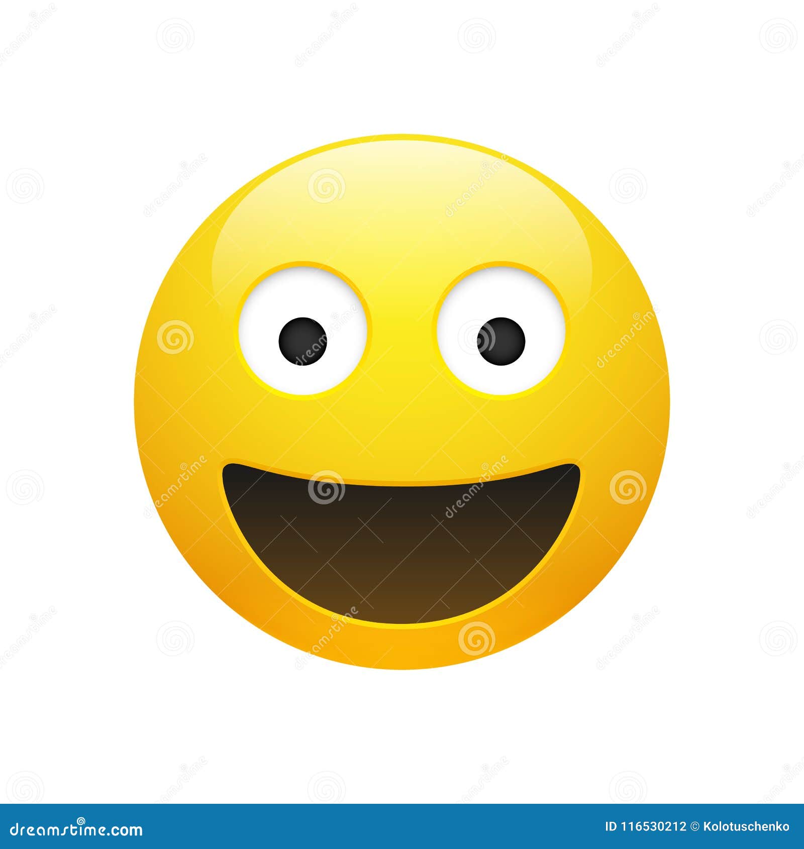 Vector Geel Smileygezicht Van Emoji Met Ogen Vector Illustratie ...