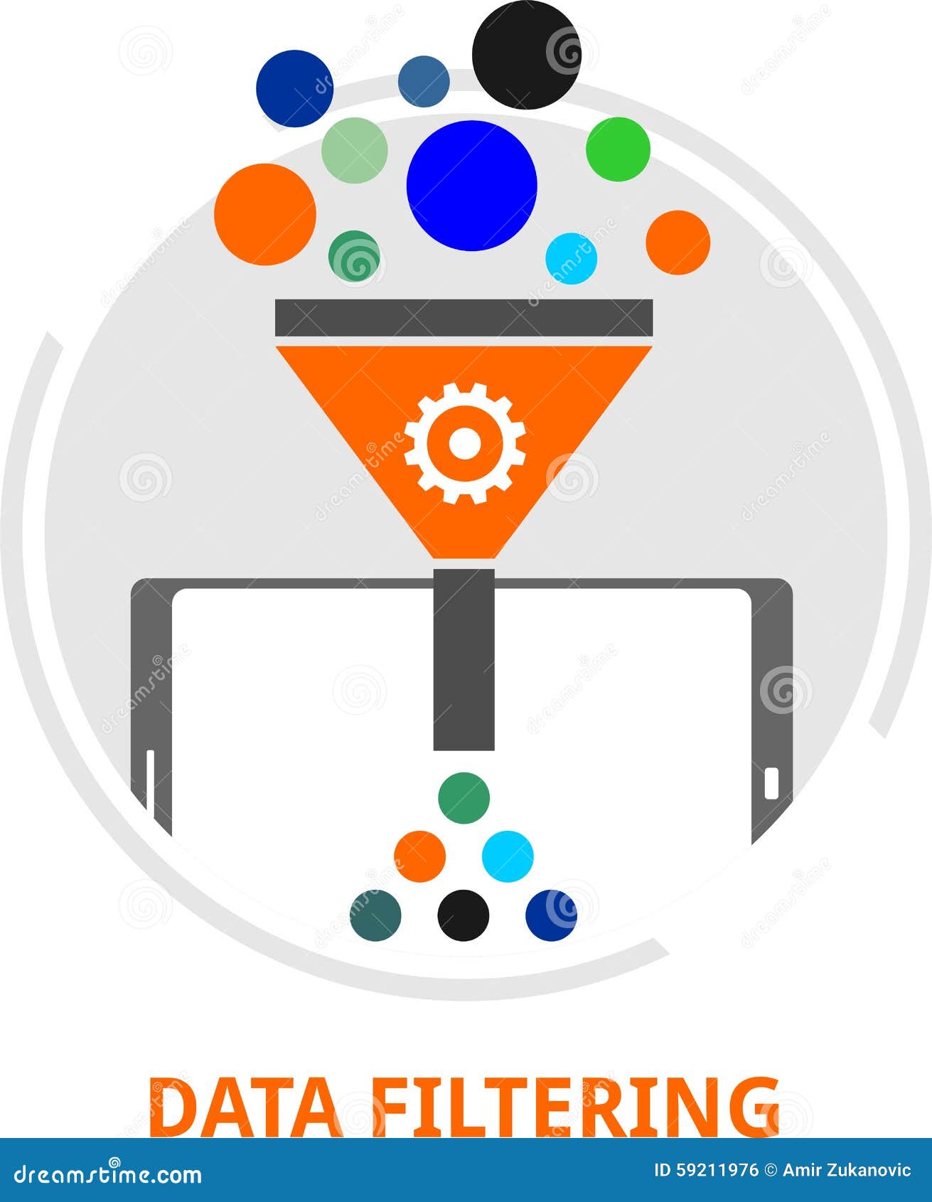 Vector - Gegevens Het Filtreren Vector Illustratie - Illustration of ...