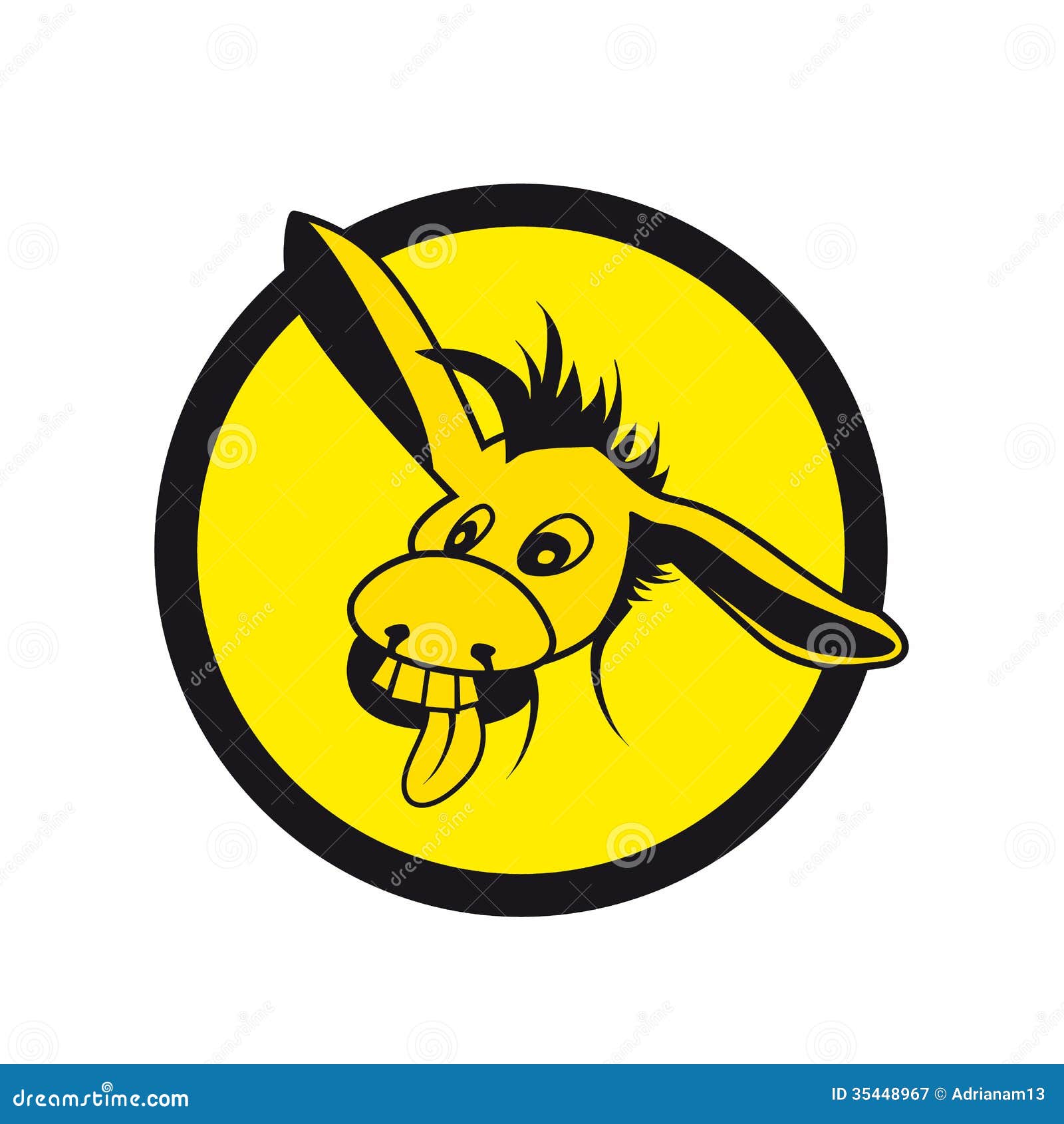 Vector gekke ezel vector illustratie. Illustration of ezel - 35448967