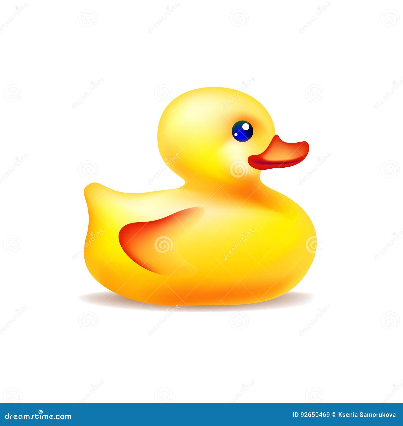 Vector gele badeend vector illustratie. Illustration of symbool - 92650469