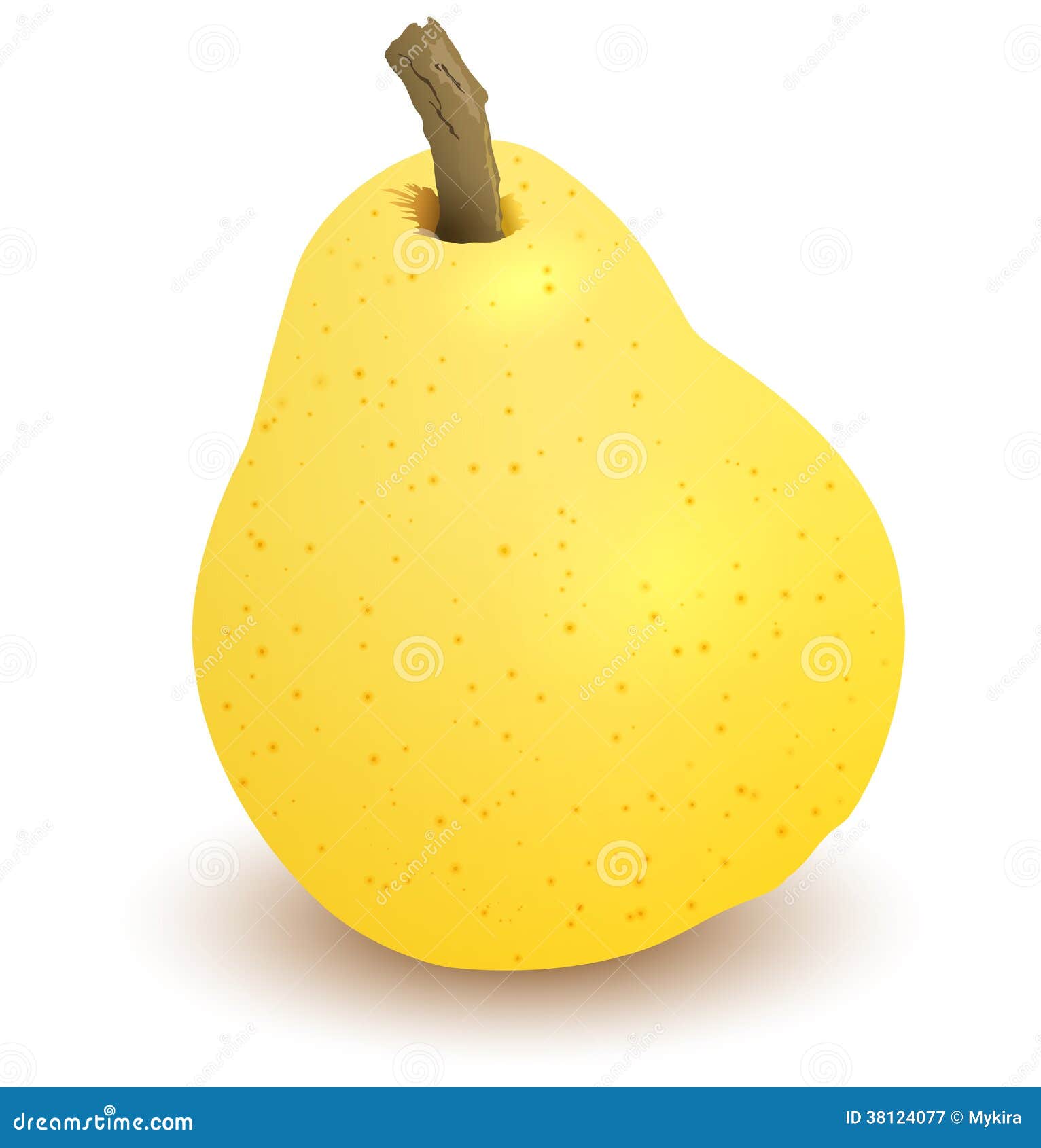 Vector gele peer vector illustratie. Illustration of rijp - 38124077