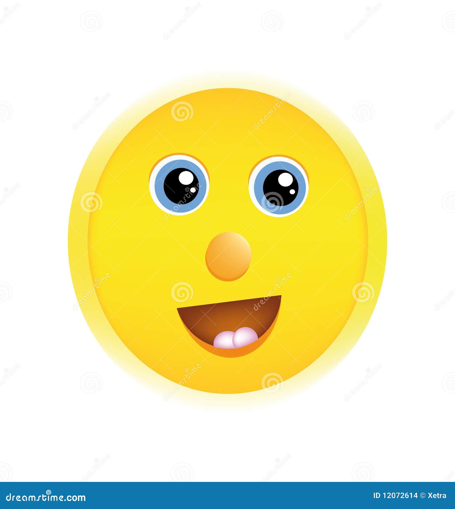 Vector gele smiley stock illustratie. Illustration of geluk - 12072614