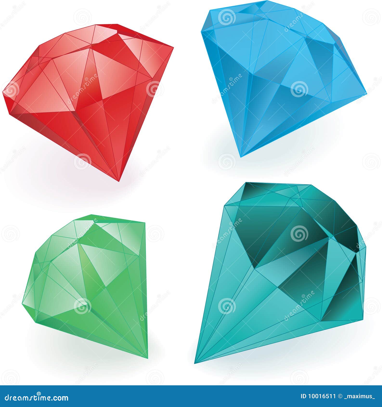 Vector gems stock vector. Illustration of jewel, bright - 10016511