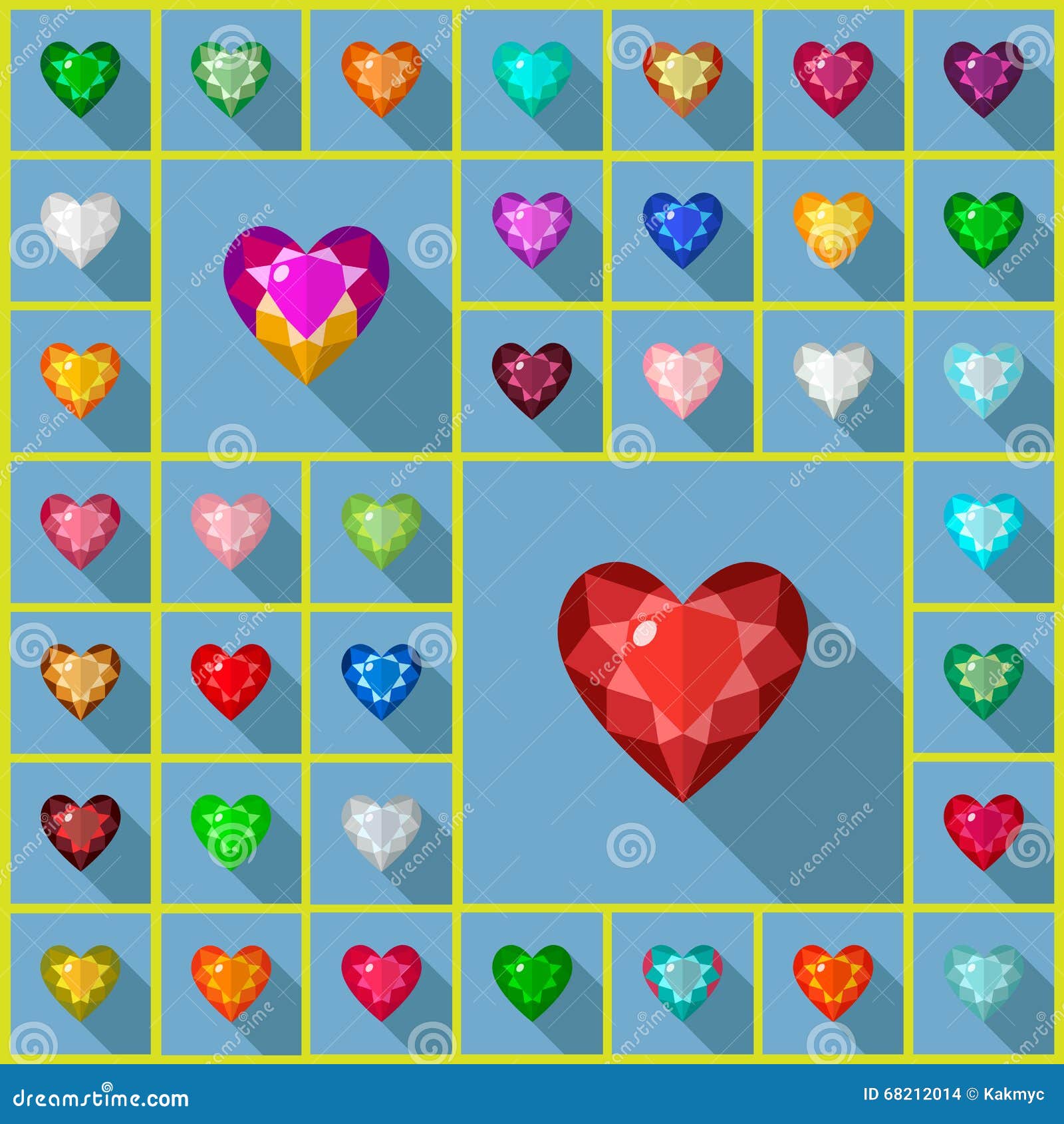 Vector gems heart stock vector. Illustration of andalusite - 68212014